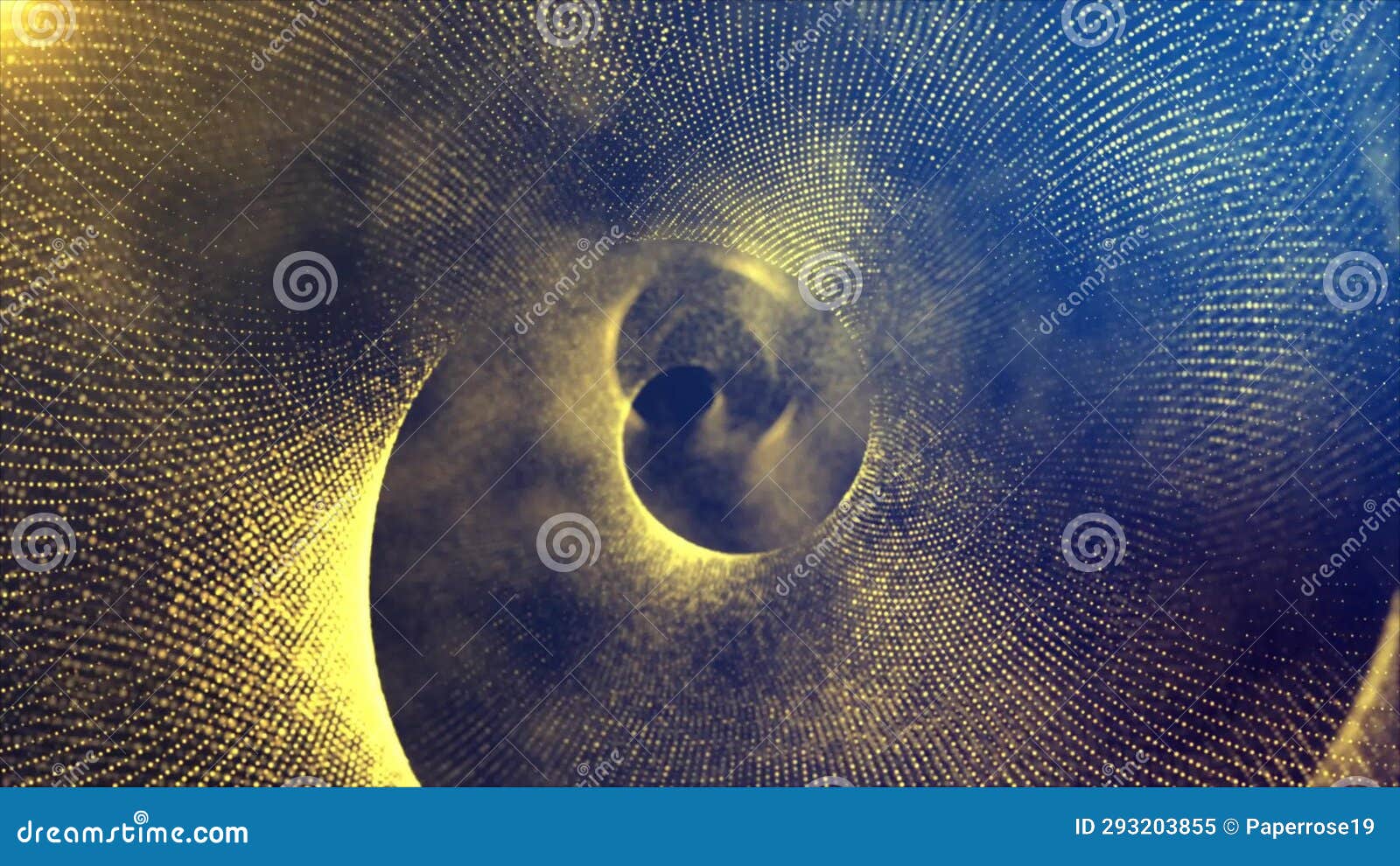 Spiral Shiny Vortex Spinning on a 4K Yellow Background with Golden ...