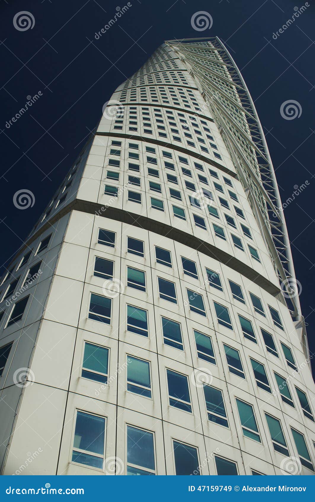 Spiral sky scraper stock image. Image of blue, house - 47159749