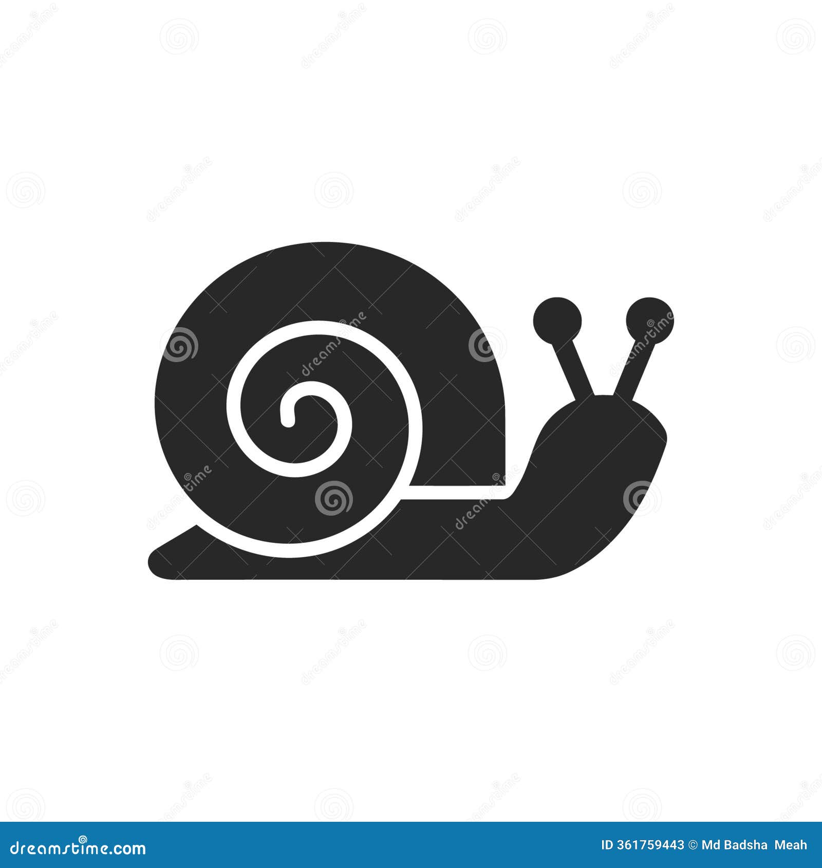 Spiral Snail Silhouette Vector Art For Tattoo And Coloring Book Design ...