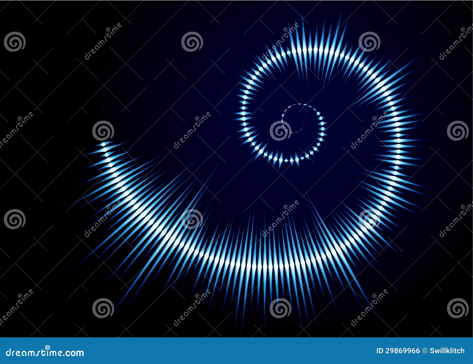 Spiral waveform stock vector. Illustration of music, radio - 29869966