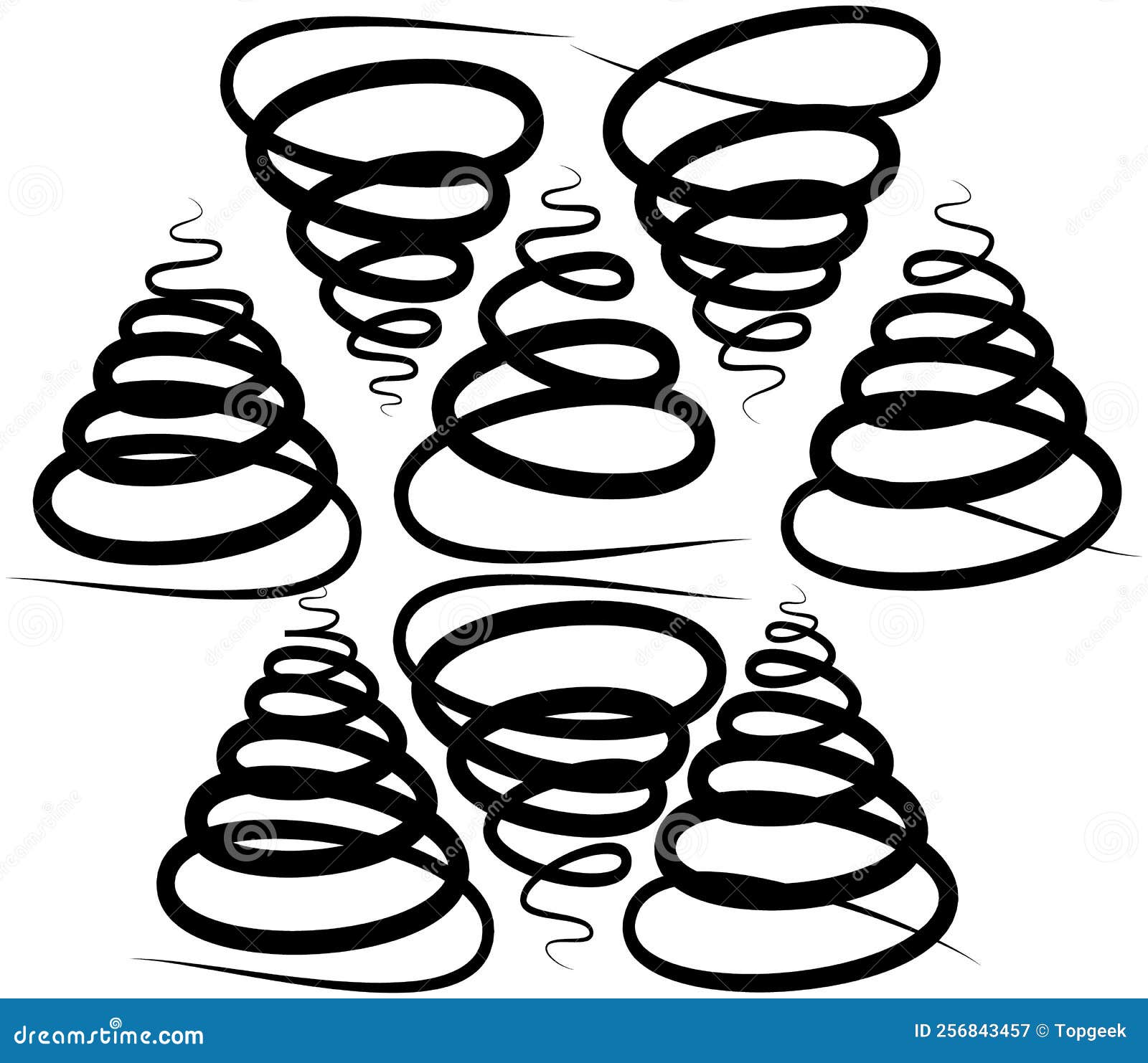 Spiral Sound Wave Rhythm Line Dynamic Abstract Vector Background, Black ...