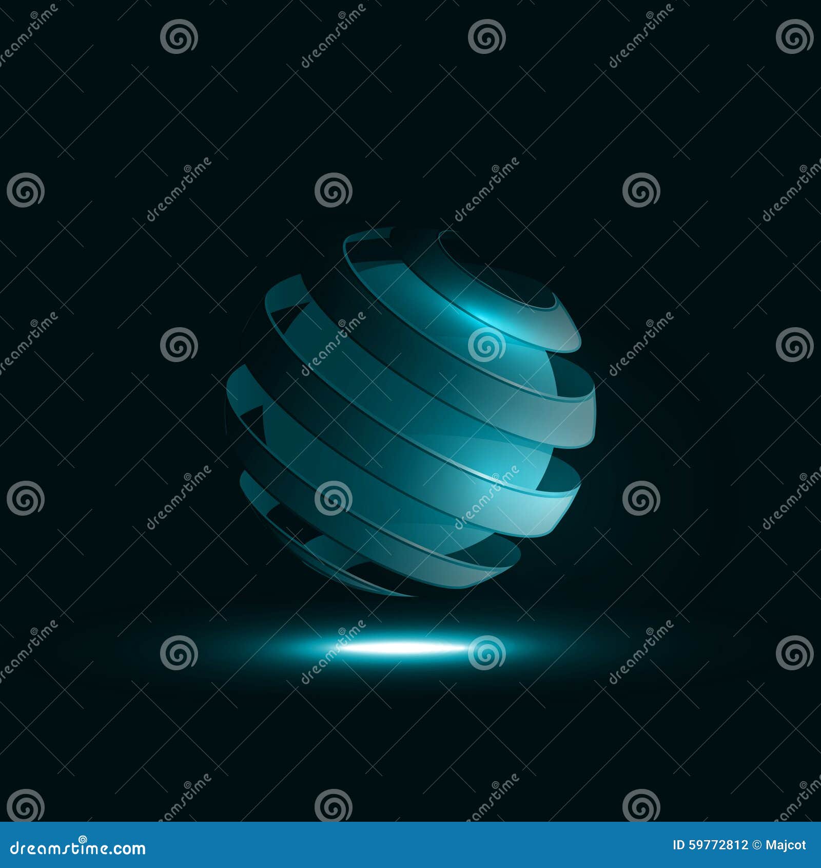 Spiral Sphere Abstract Lines Stock Vector - Illustration of concept ...