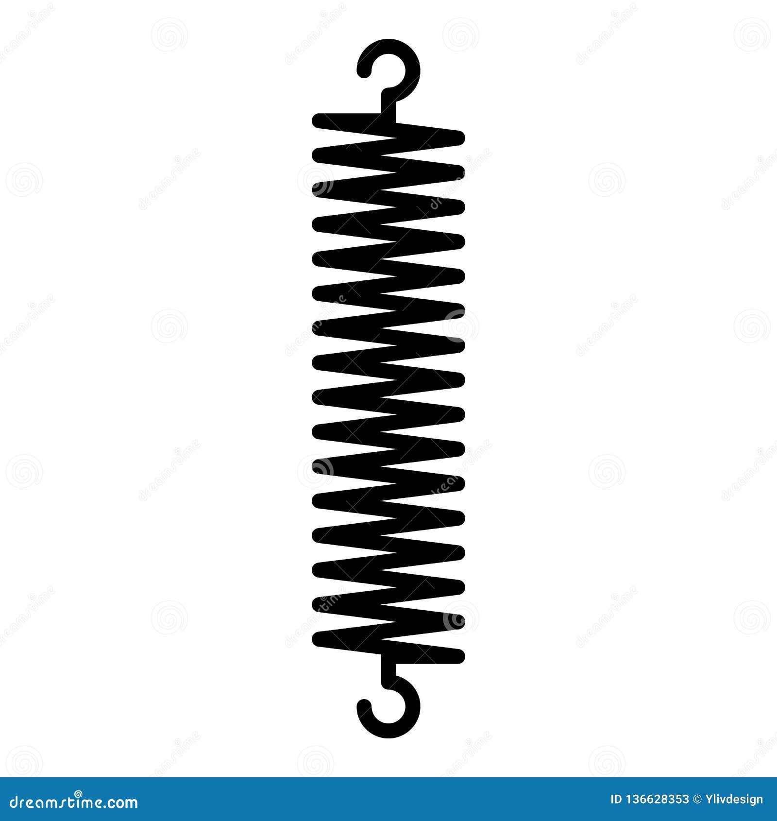 Spiral Spring Icon, Outline Style Stock Vector - Illustration of cord ...