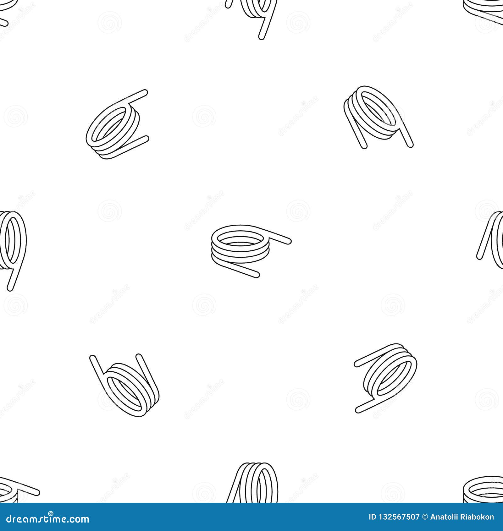 Spiral Spring Pattern Seamless Vector Stock Vector - Illustration of ...