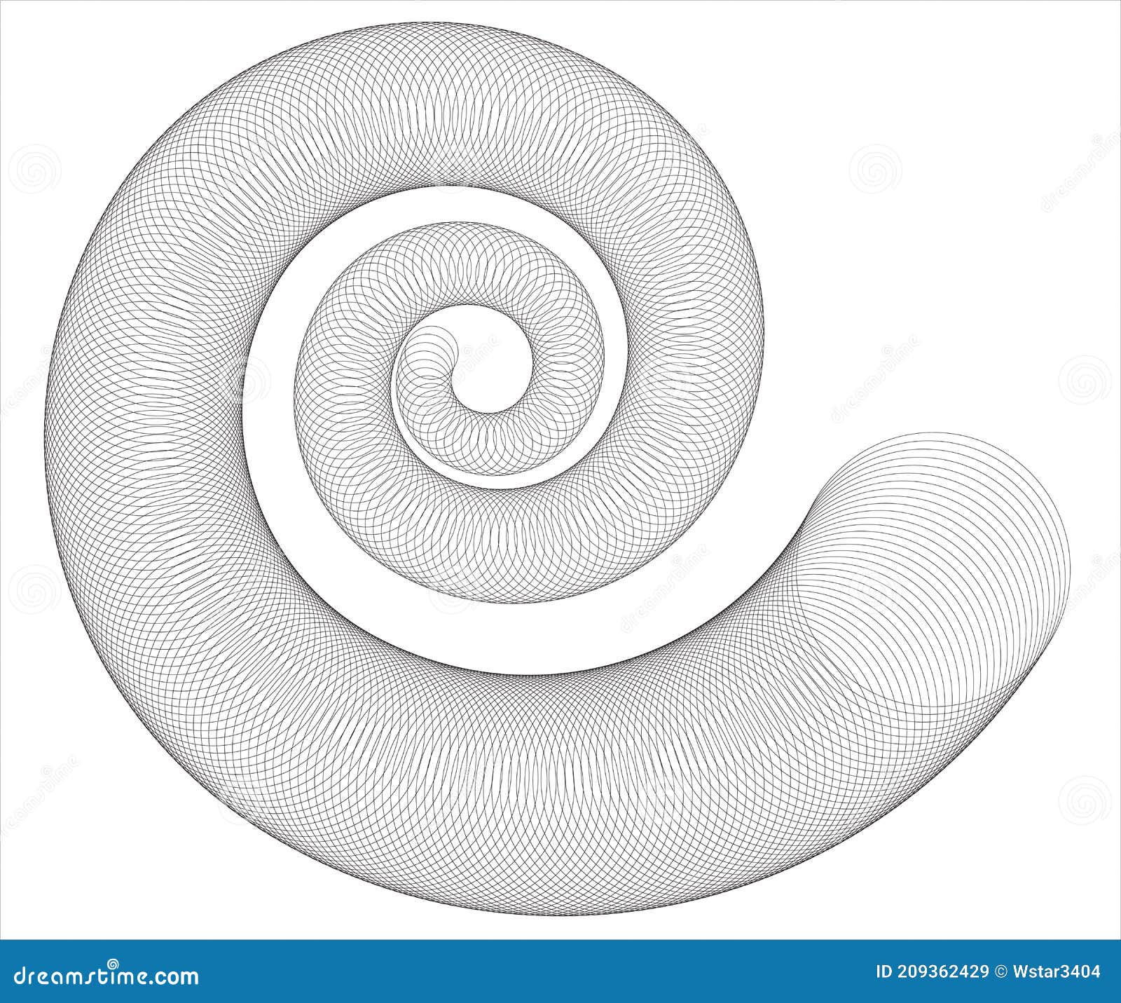 Spiral Spring Ring for Elemental Design Stock Vector - Illustration of ...