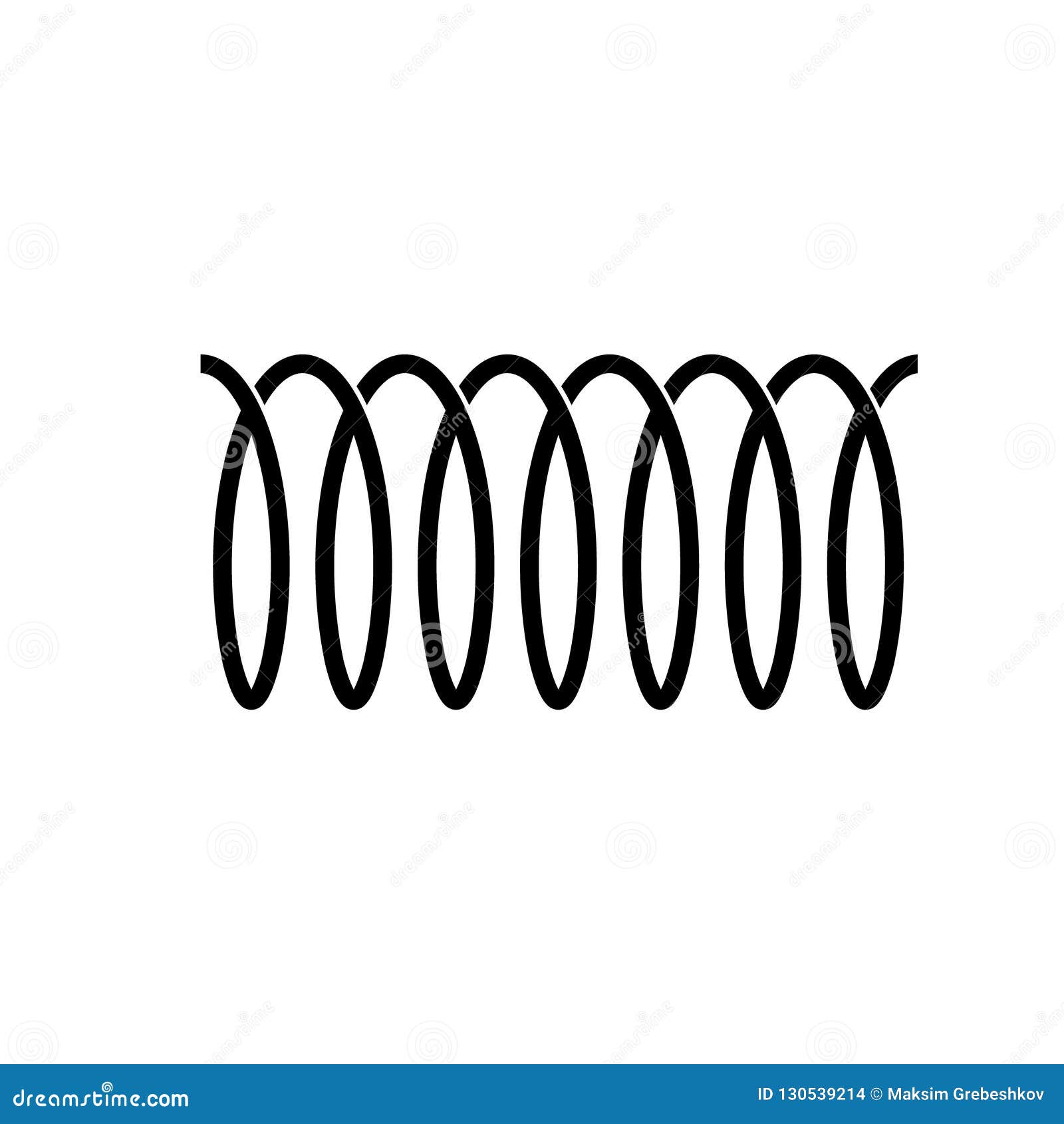 Spiral spring vector icon. stock illustration. Illustration of ...