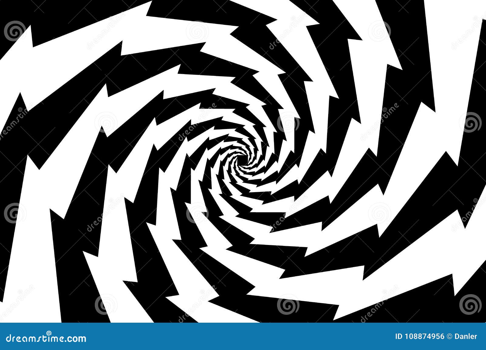 Spiral from squares stock vector. Illustration of round - 108874956