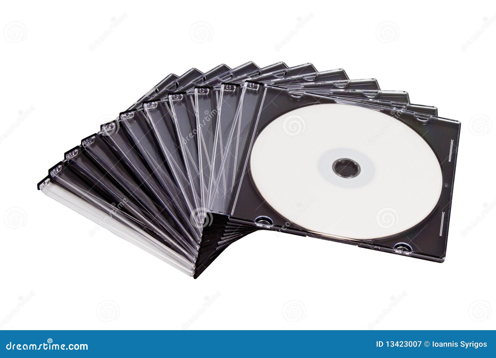 Spiral Stack of Compact Discs Stock Image - Image of high, business ...