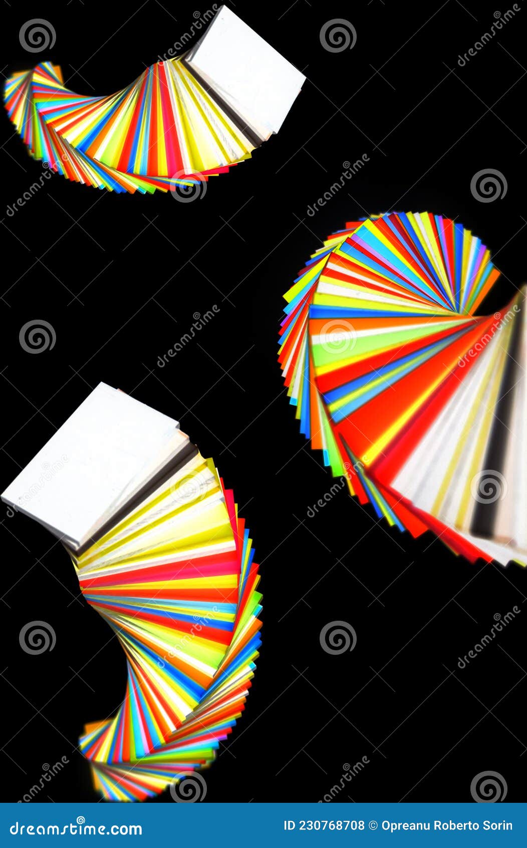 Spiral Stack Of Different Colours Cast Acrylic Sheet Stock Image ...