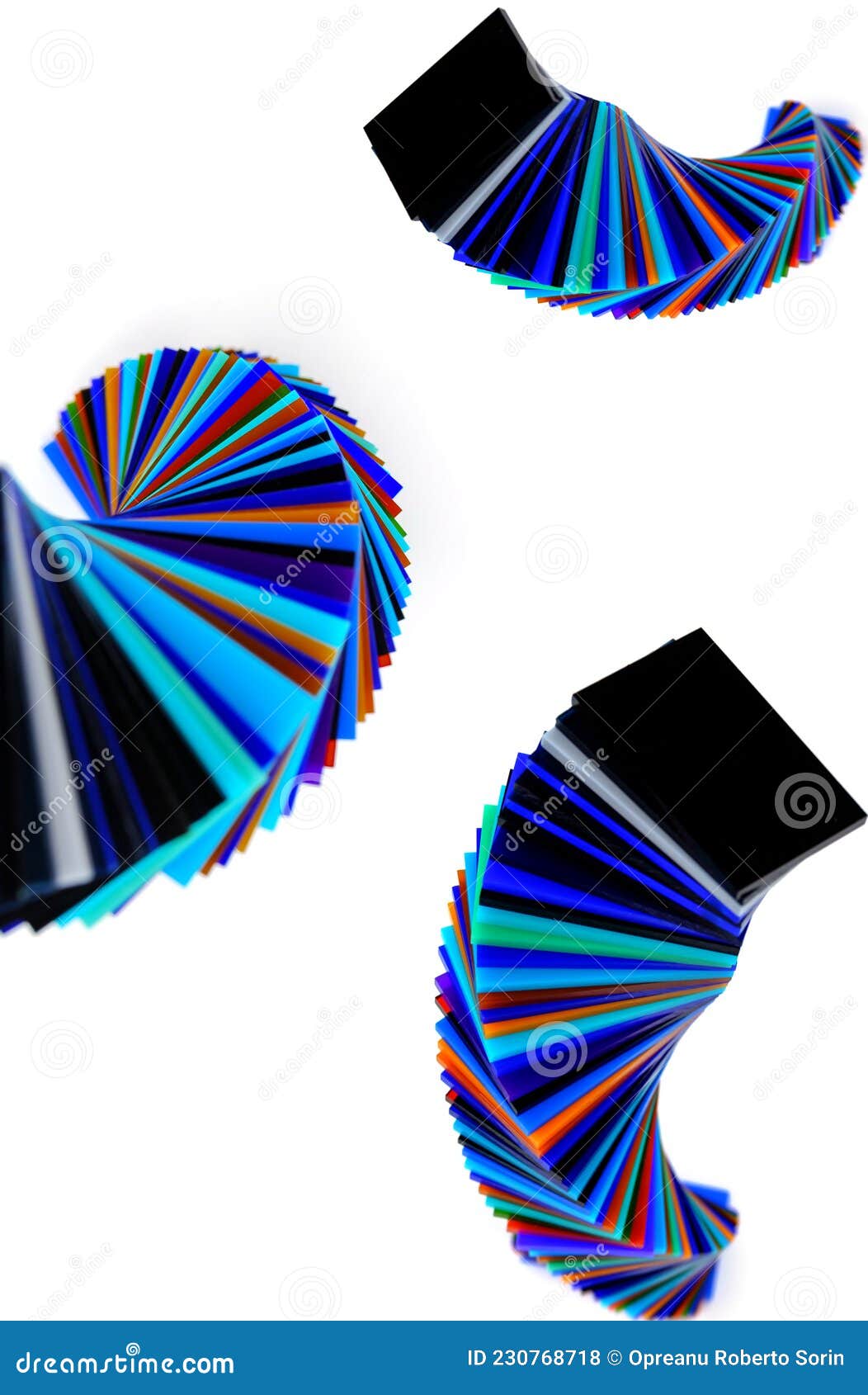 Spiral Stack Of Different Colours Cast Acrylic Sheet Stock Image ...