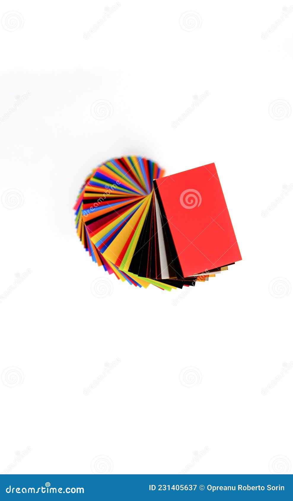 Spiral Stack Of Different Colours Cast Acrylic Sheet Stock Image ...