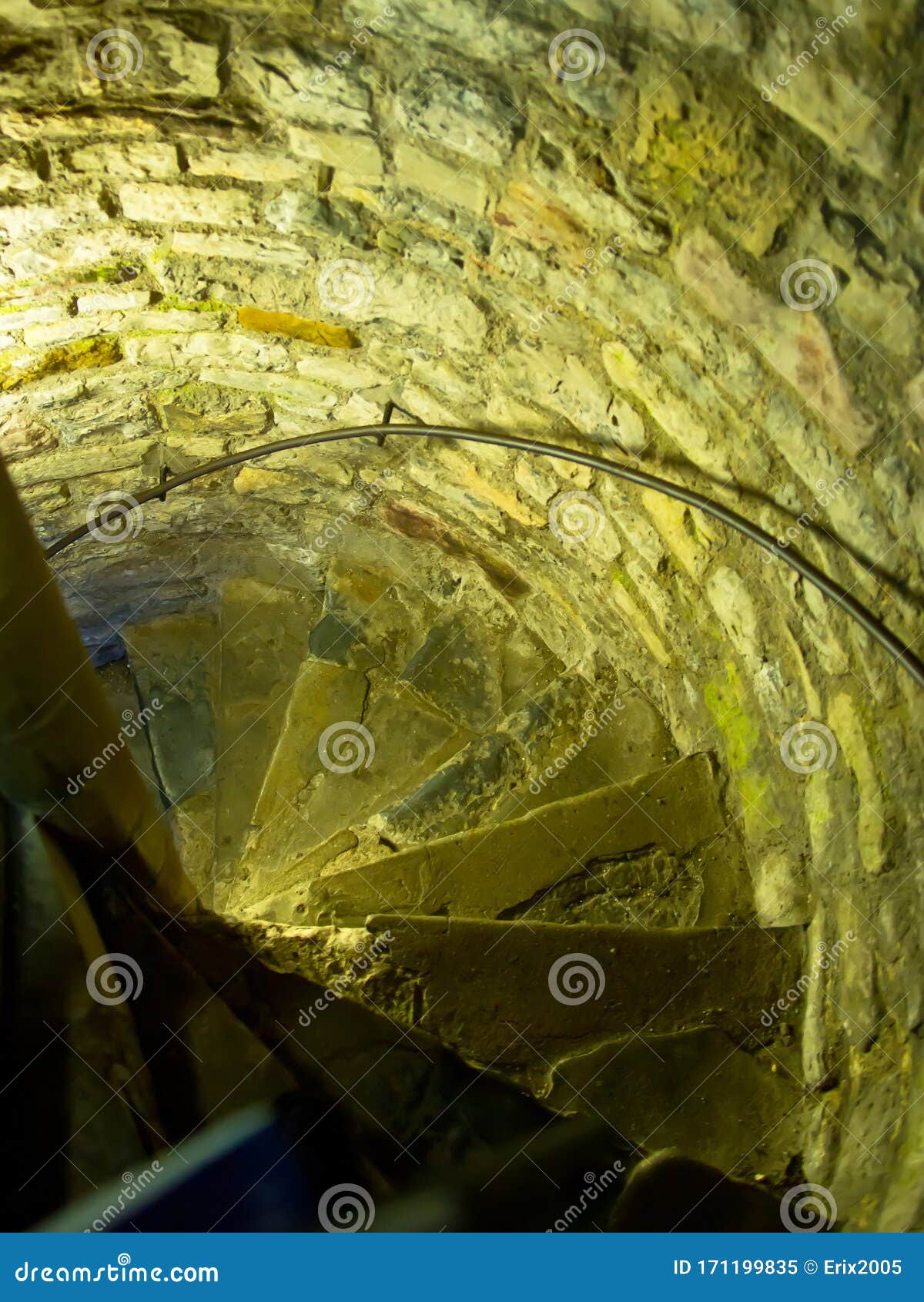 Spiral Stair in the Medieval Castle Stock Image - Image of staircase ...