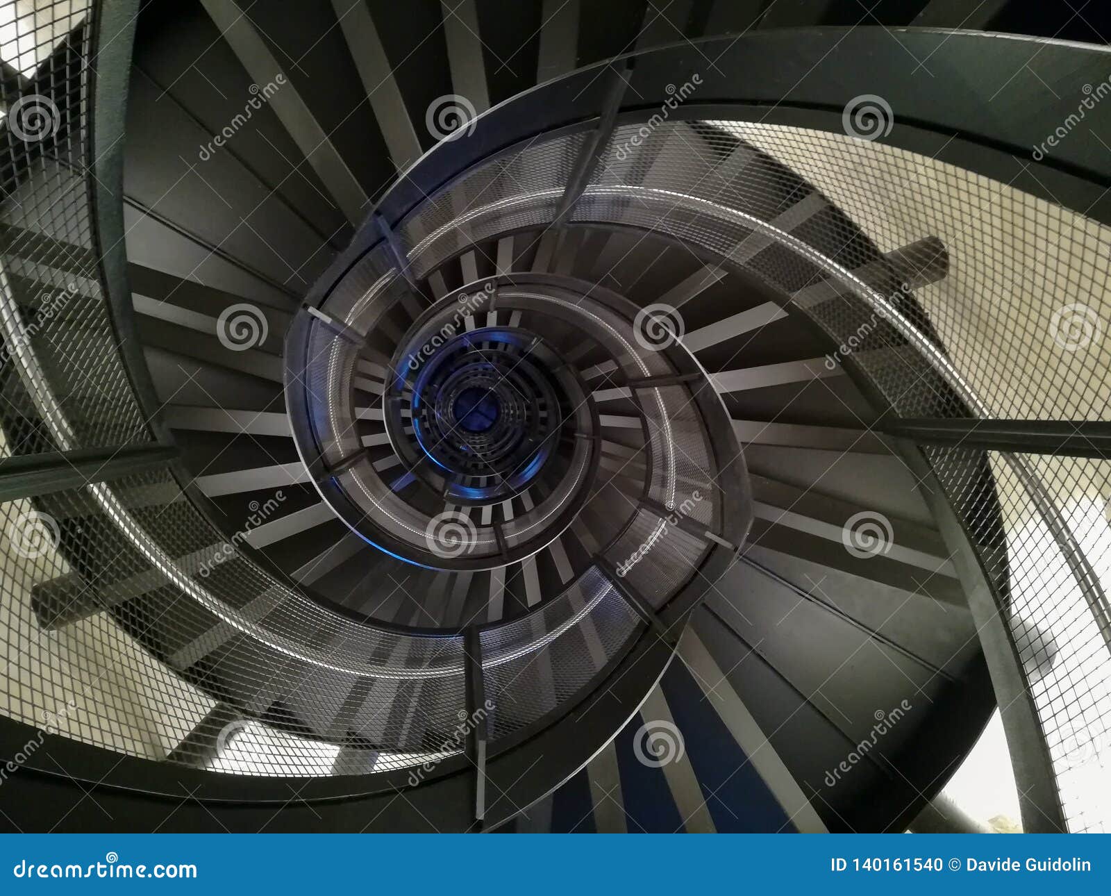 Spiral Staircase Bottom View Stock Photo - Image of stairway, circles ...