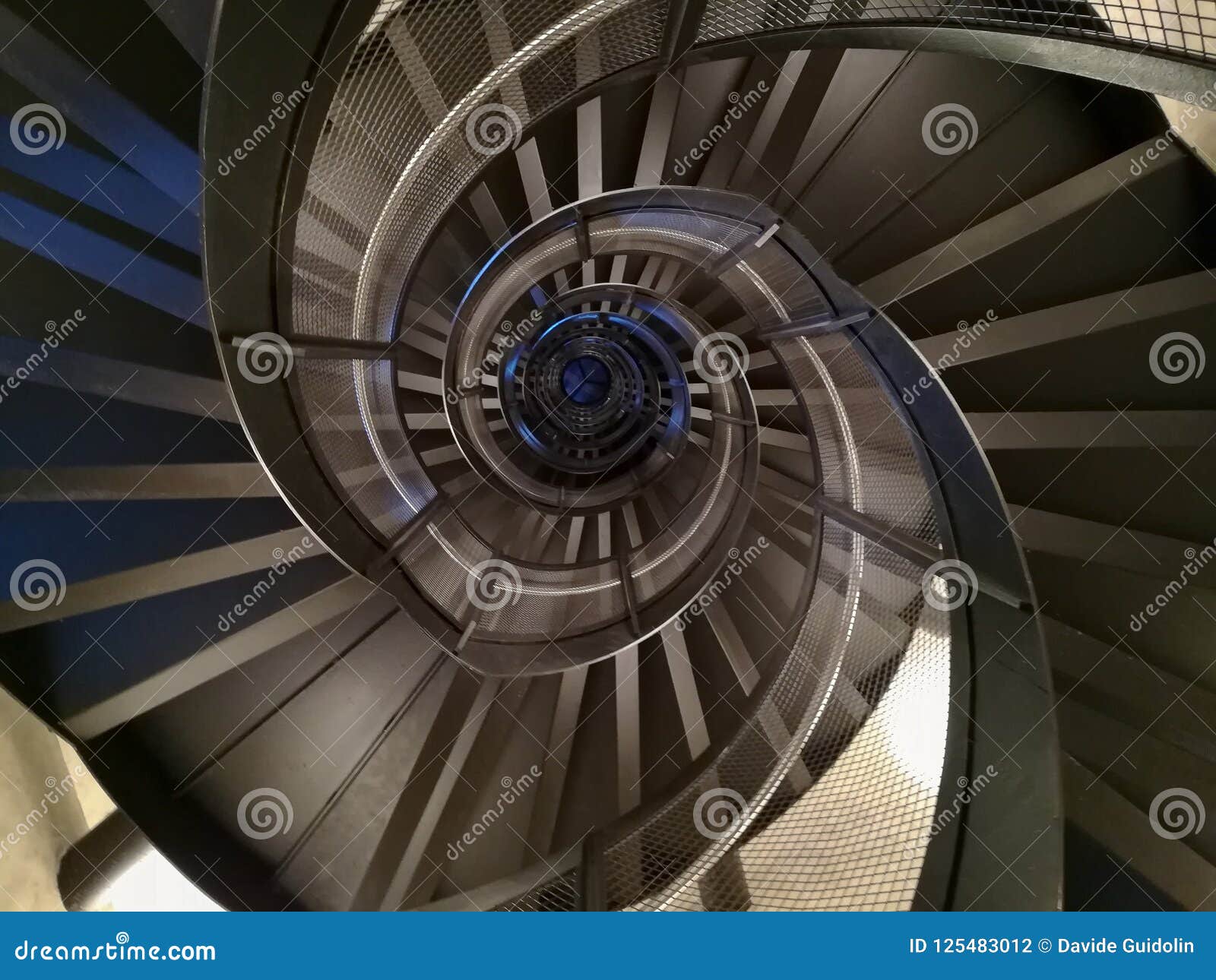 Spiral Staircase Bottom View Stock Photo - Image of concentric, spiral ...