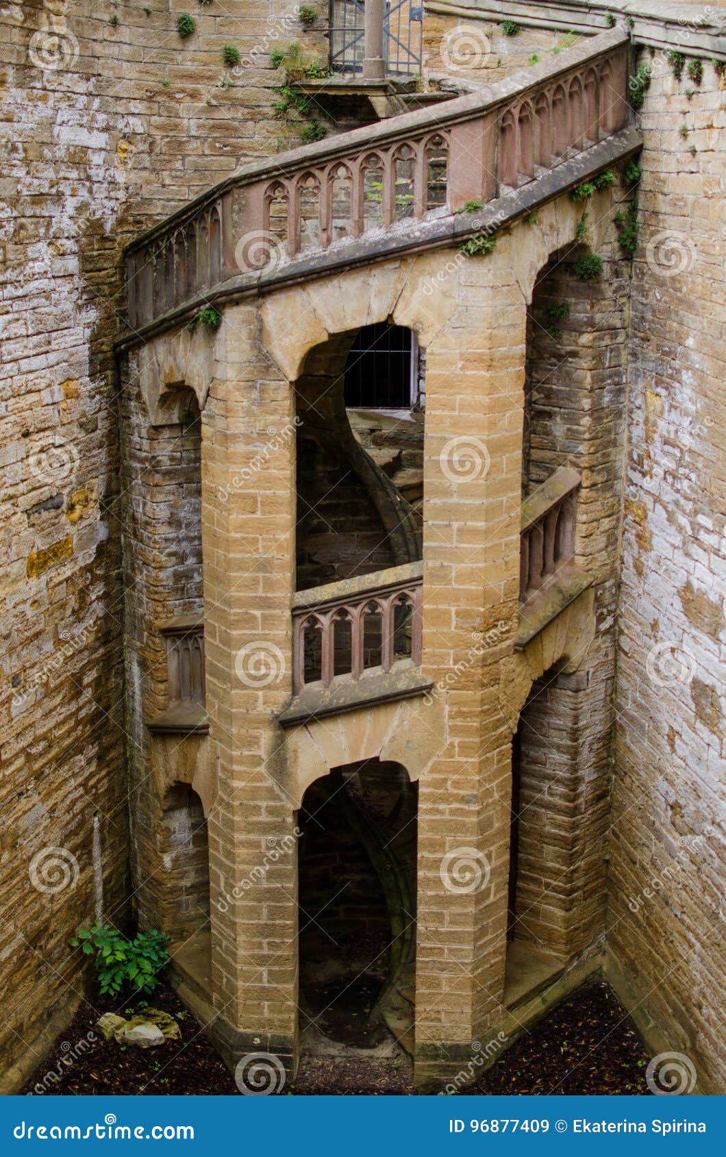 Spiral Staircase of Castle Hohenzollern Stock Image - Image of castle ...
