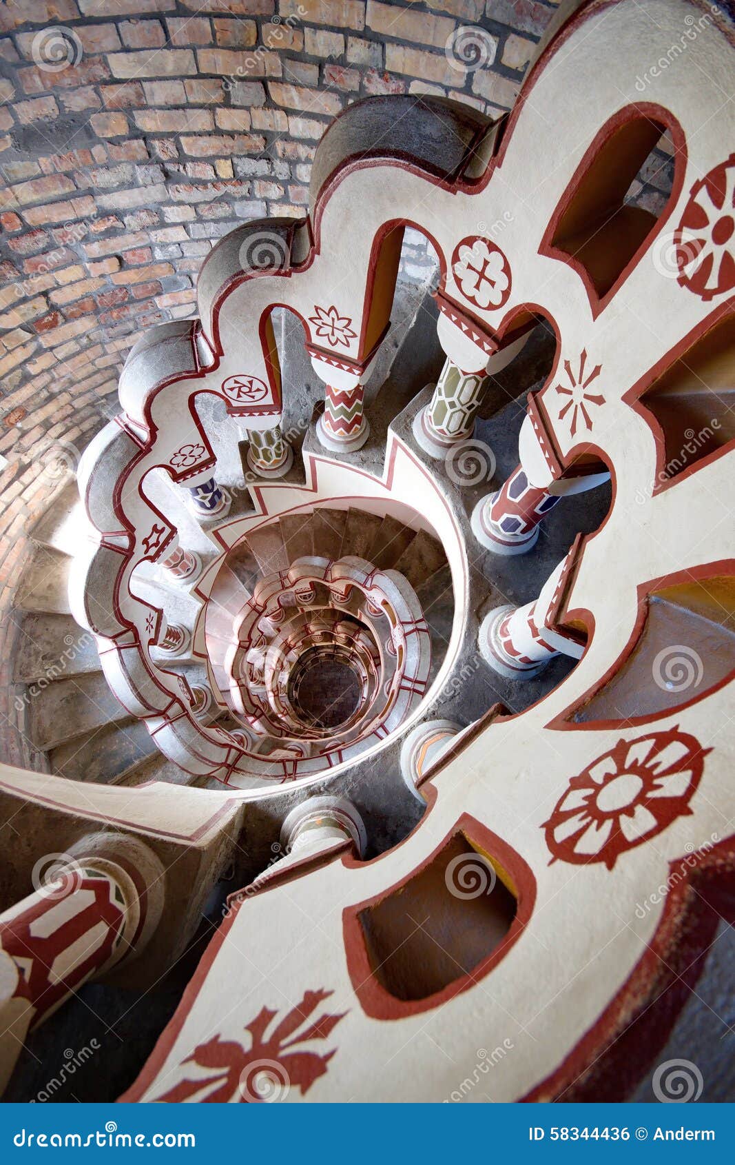 Spiral staircase stock photo. Image of maze, indoors - 58344436