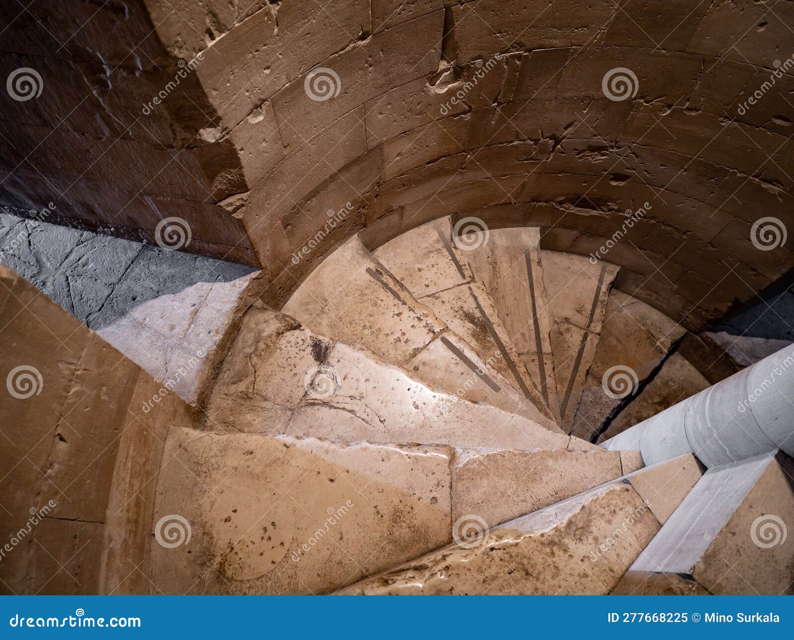 Spiral Staircase in Historical Building or Castle Stock Image - Image ...