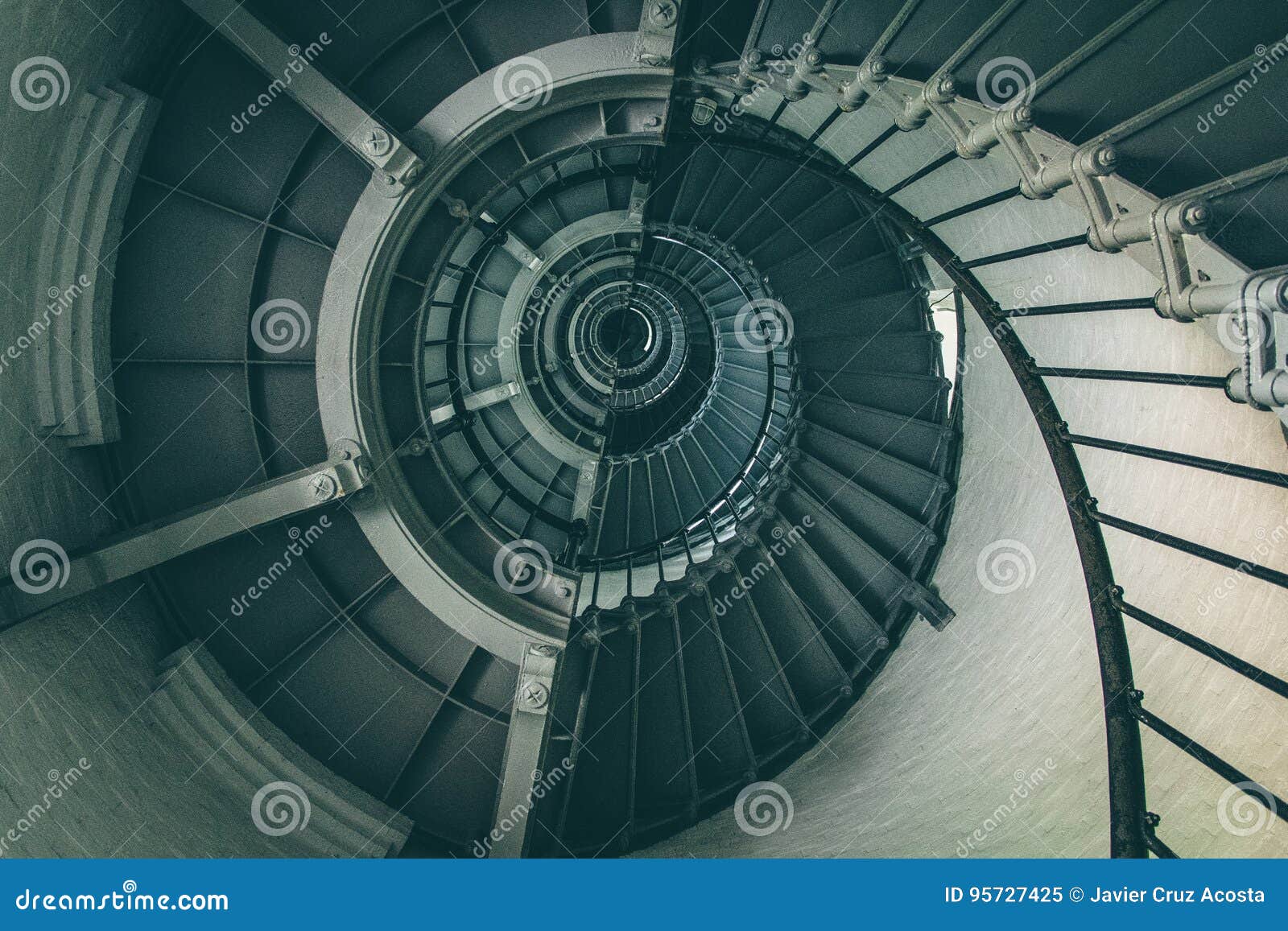 Spiral Staircase Inside Lighthouse Stock Image - Image of stepping ...