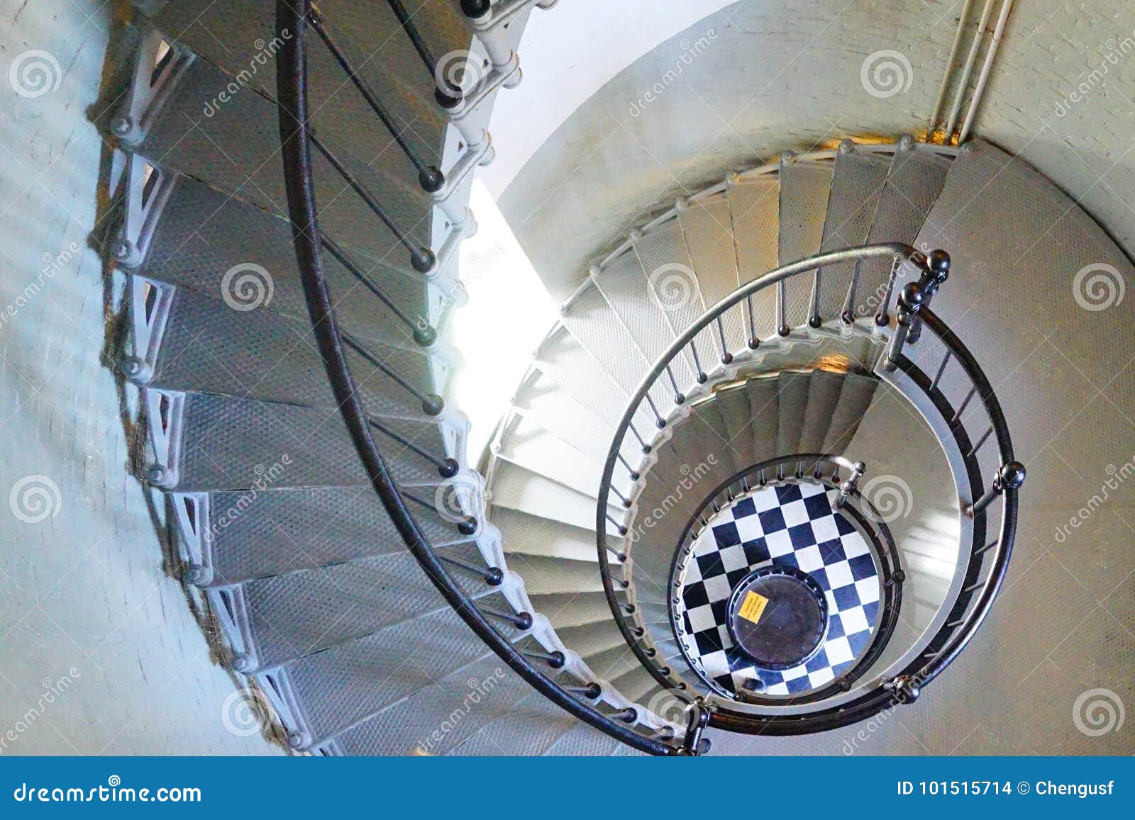 A Spiral Staircase Inside a Lighthouse Stock Photo - Image of interior ...