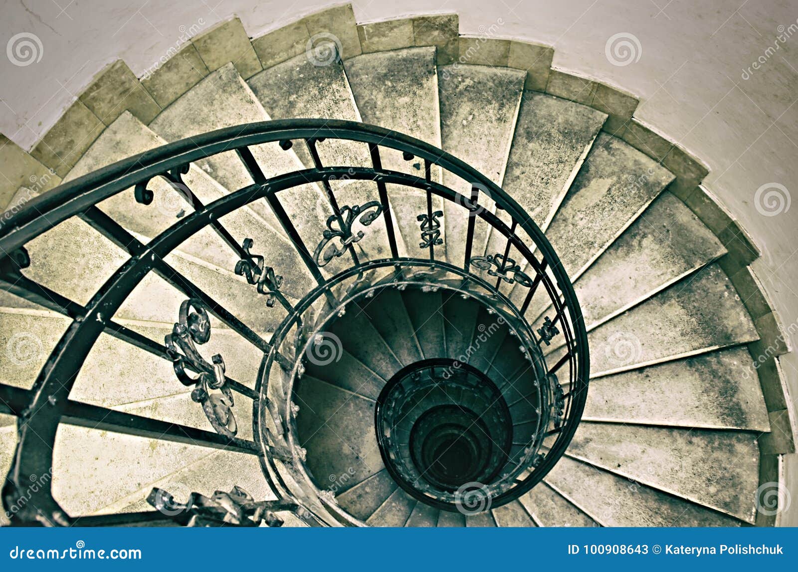 Spiral Staircase in Old Building Stock Image - Image of stair, time ...