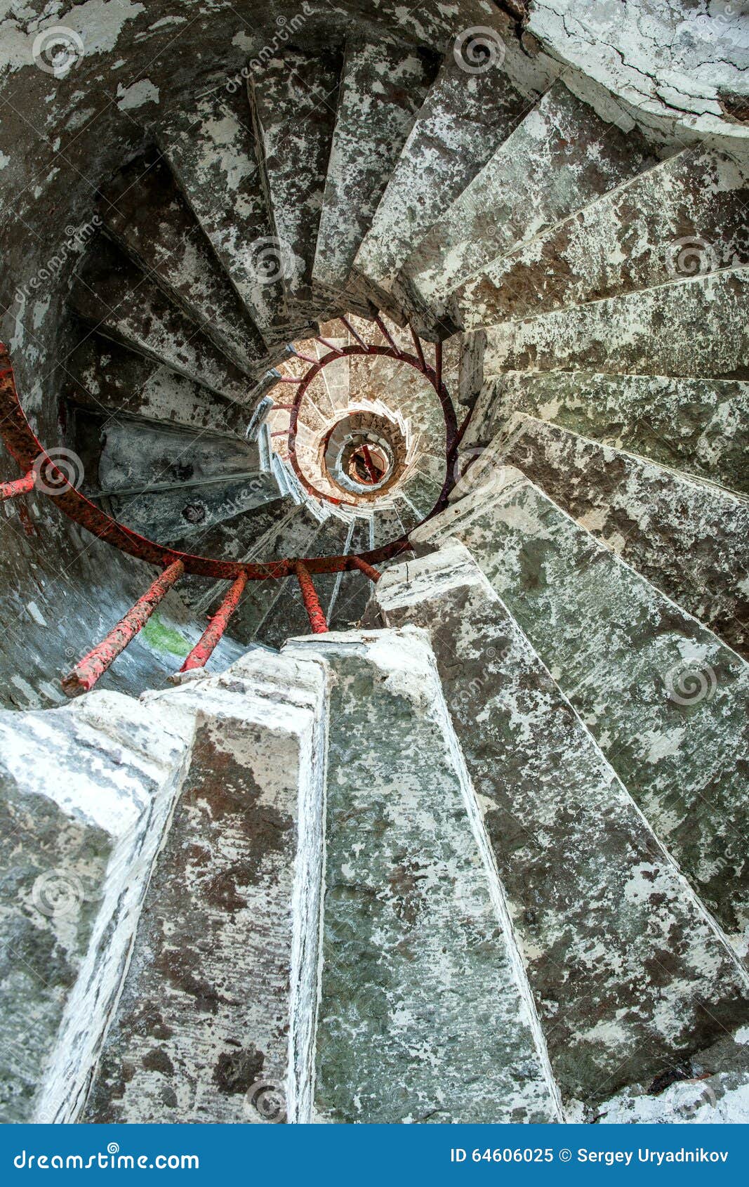 Spiral Staircase on a Old Lighthouse Stock Image - Image of ...