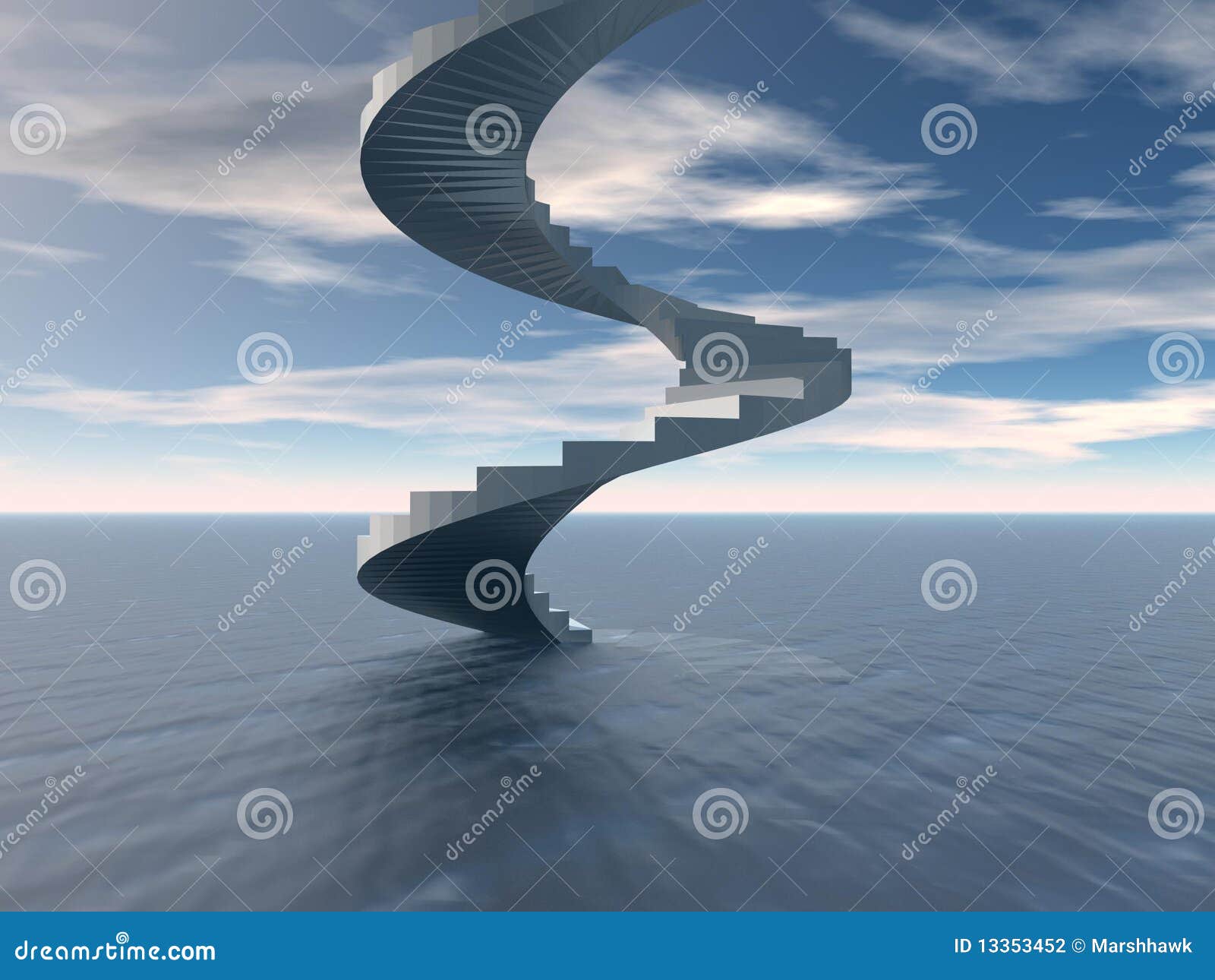Spiral Staircase In Castle Upward Stairs In Palace Cartoon Vector ...