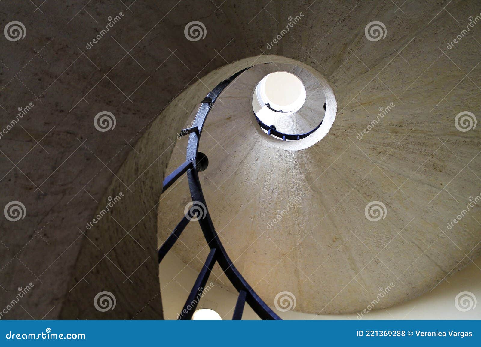 Spiral Staircase Seen from Below Stock Photo - Image of seasickness ...