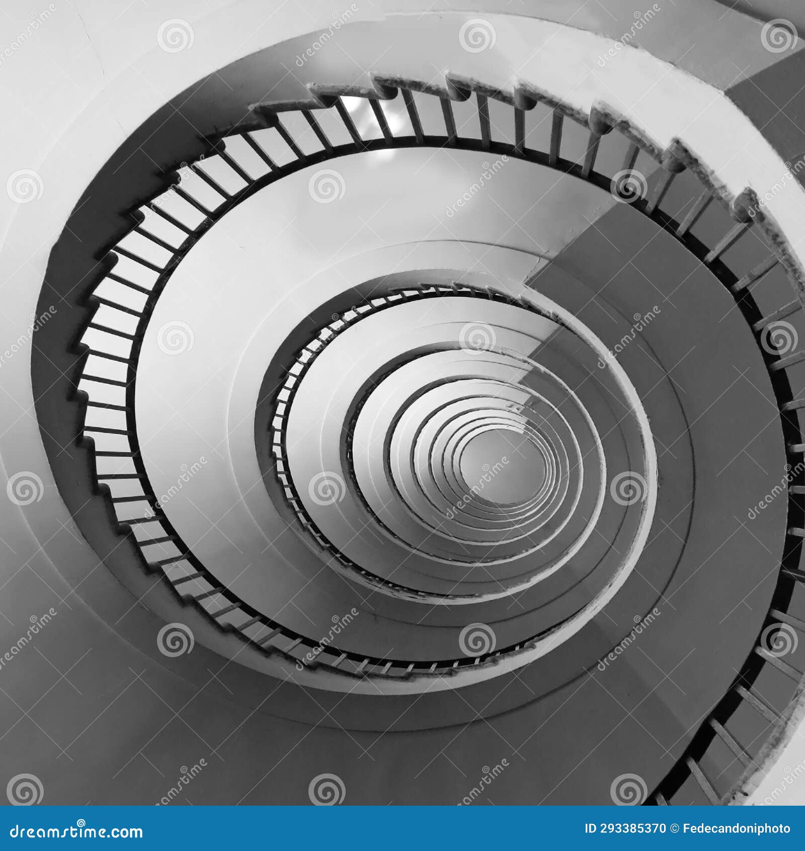 Spiral Staircase Seen in Perspective with the Steps Going Towards ...