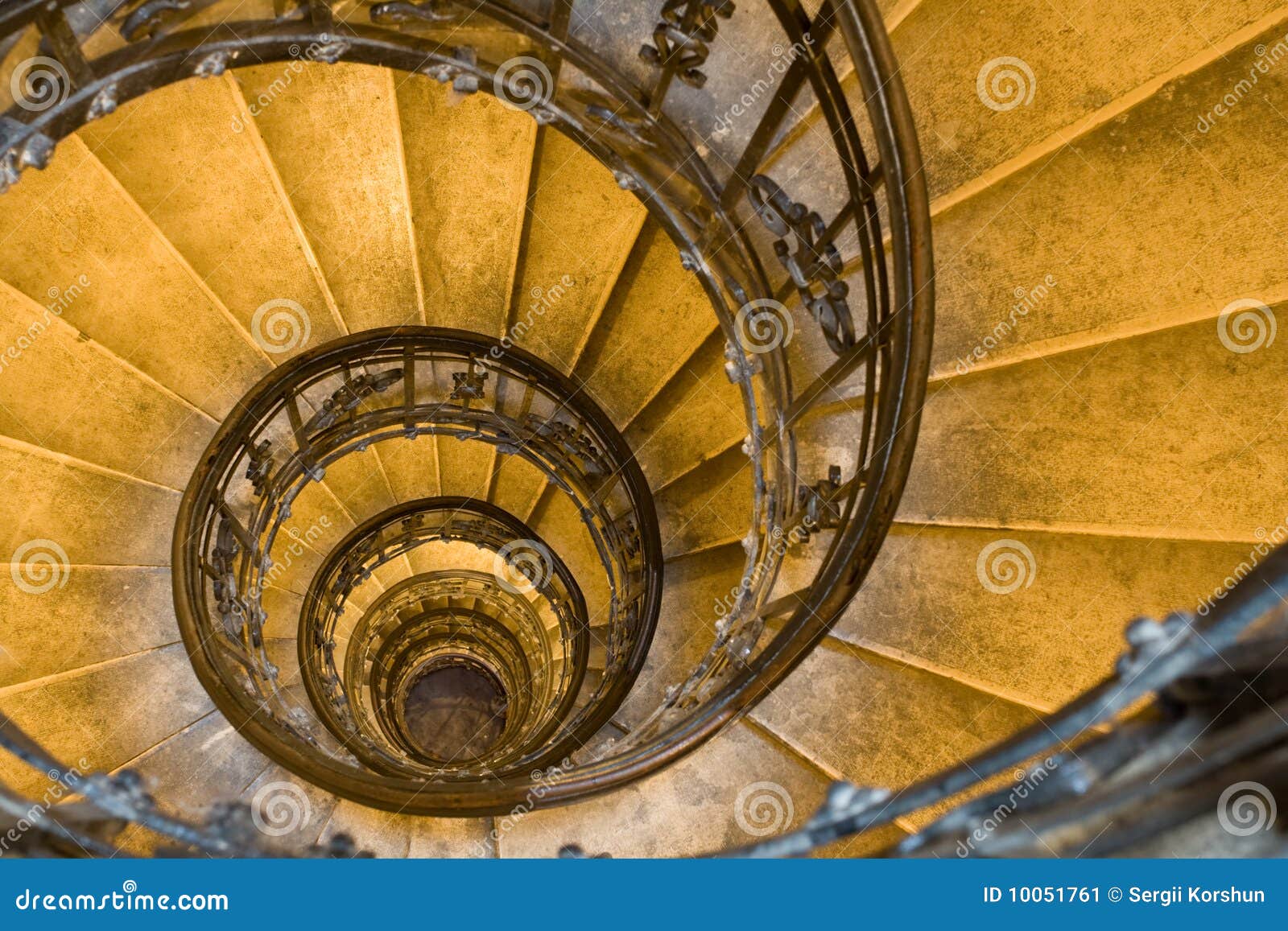 Spiral Staircase and Stone Steps in Old Tower Stock Image - Image of ...
