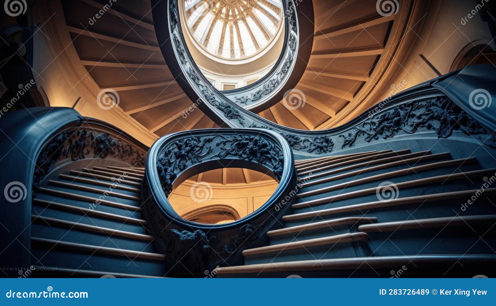 Spiral Staircase Structure Interior Stock Illustration - Illustration ...