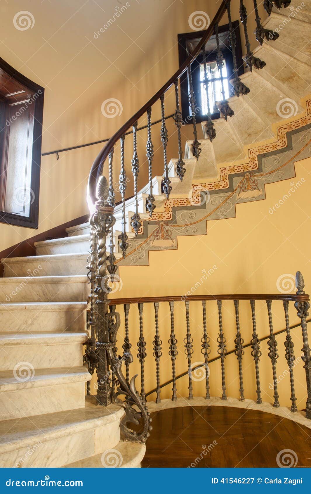 Spiral Staircase Tercesi Castle Stock Image - Image of staircase ...