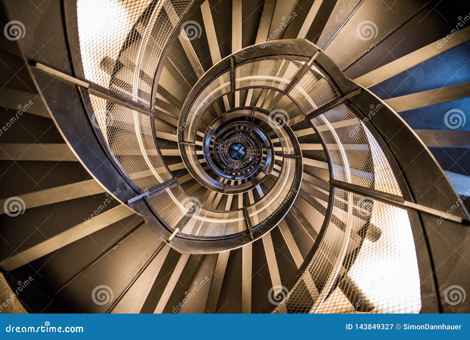 Spiral Staircase in Tower - Interior Architecture of Building Editorial ...