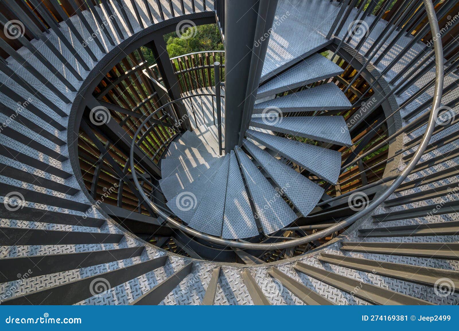 Spiral staircase tower. stock image. Image of stair - 274169381