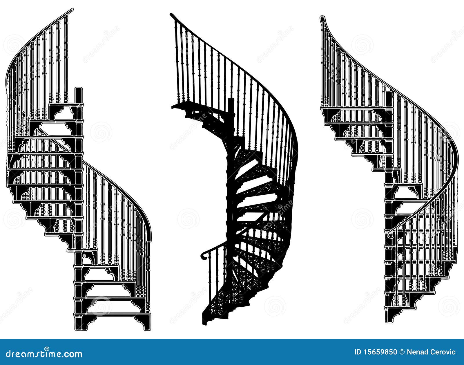 Spiral Staircase Vector 05 stock vector. Illustration of achievement ...