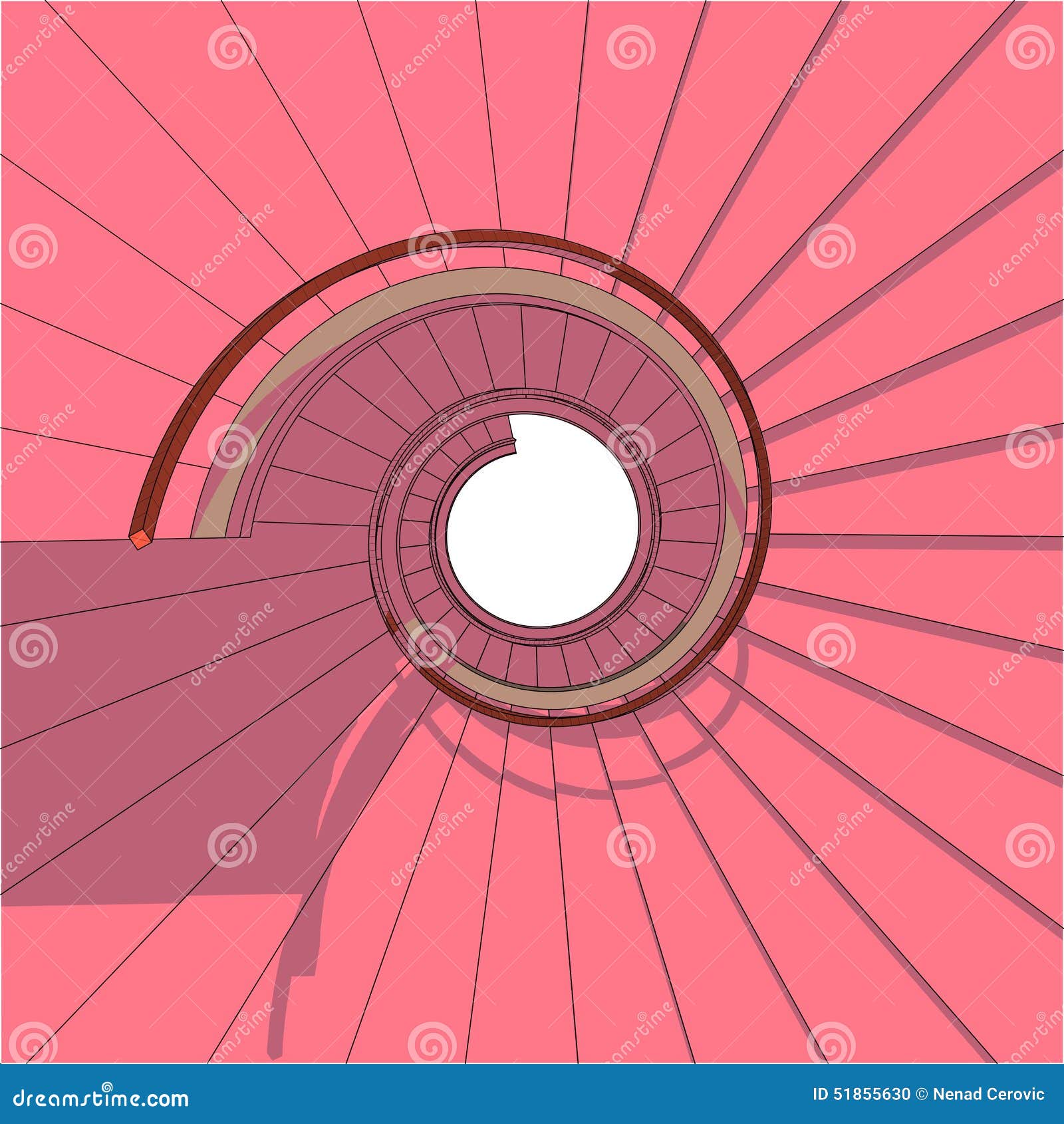 Spiral Staircase Vector stock vector. Illustration of open - 51855630