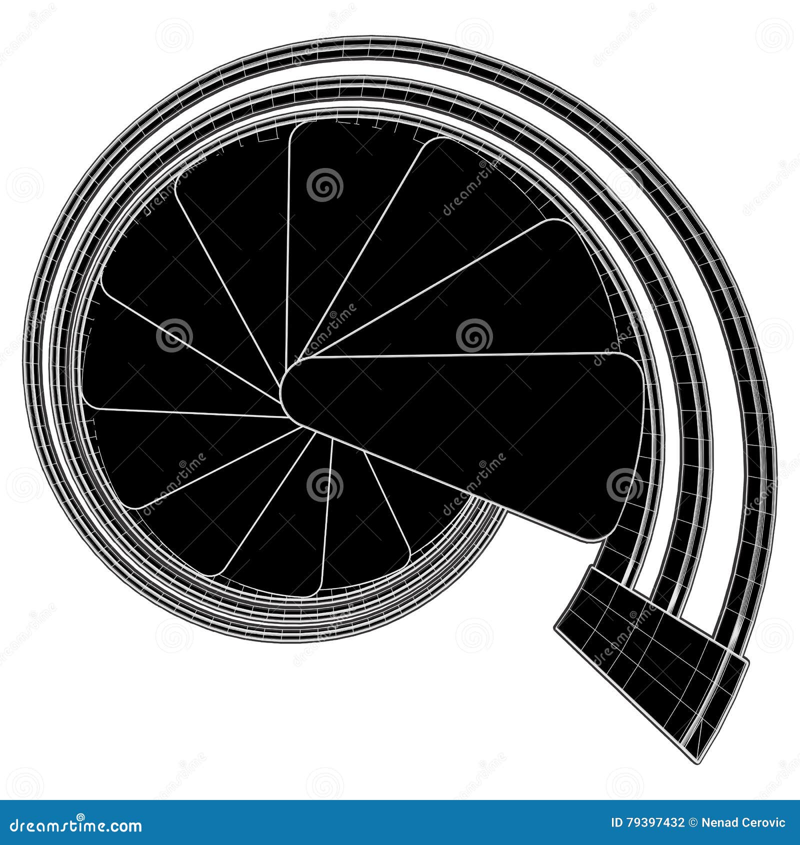 Spiral Staircase Vector stock vector. Illustration of entrance - 79397432