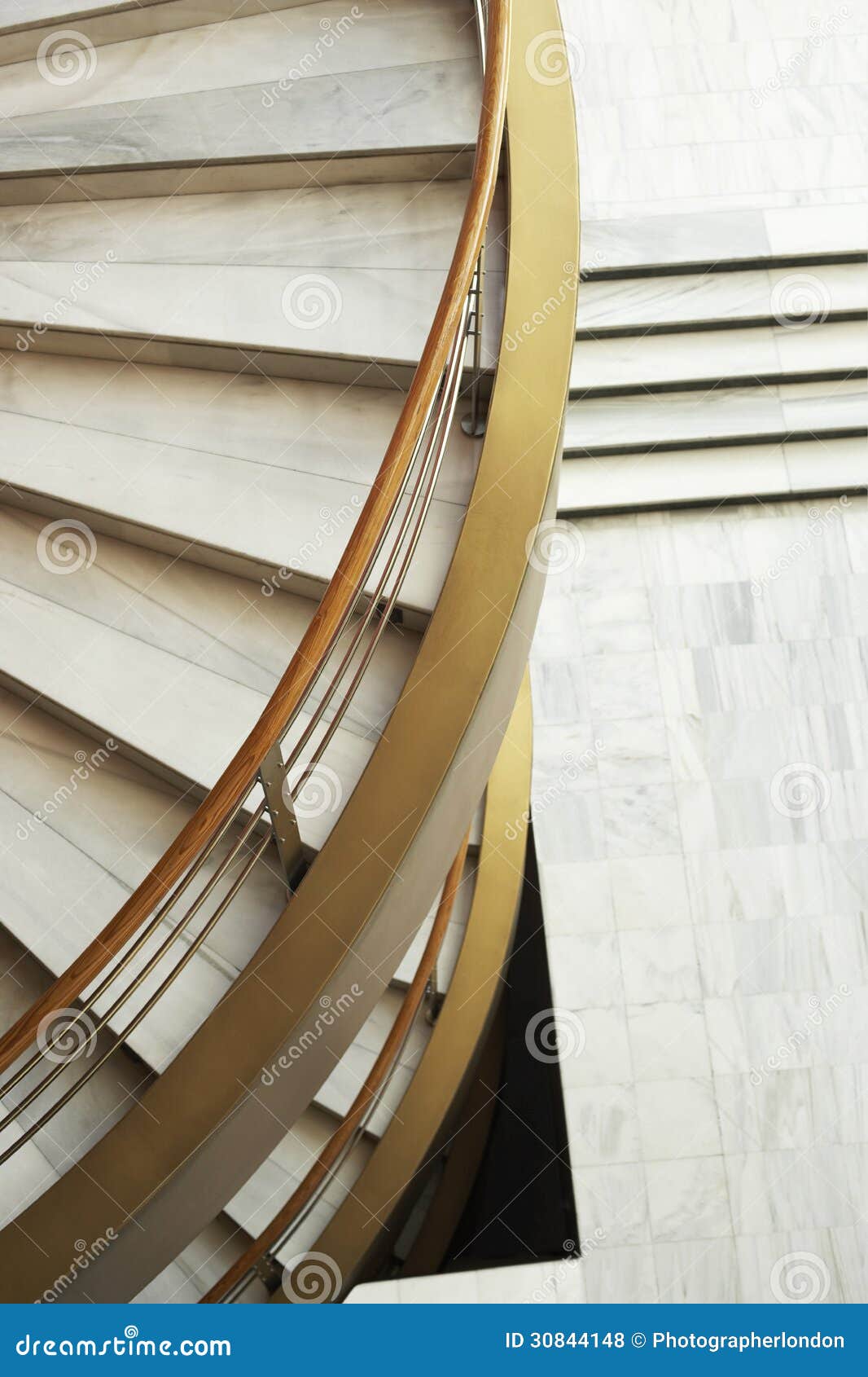 Spiral Staircase View from Above. Stock Photo - Image of pattern ...