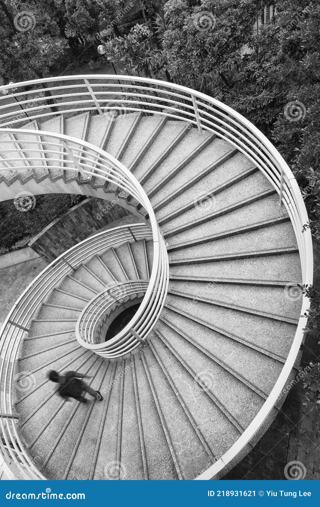 Spiral staircase stock image. Image of futuristic, bannister - 218931621