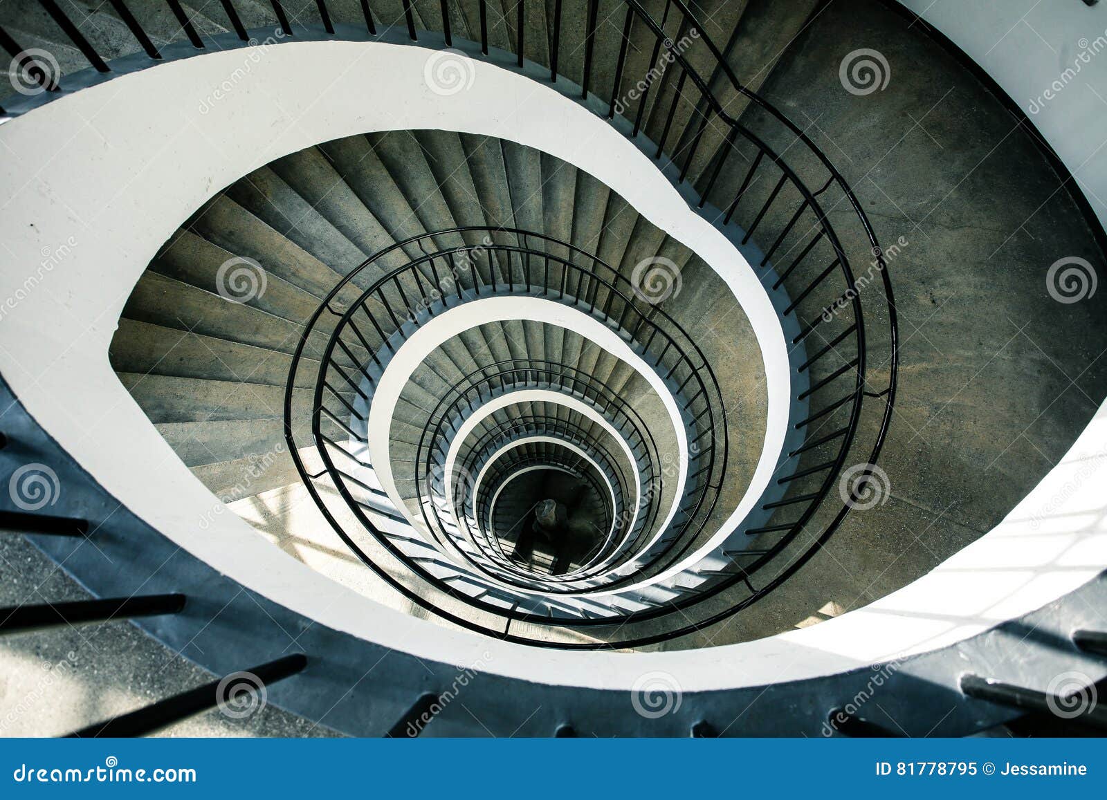 Spiral stairs from above stock image. Image of abstract - 81778795
