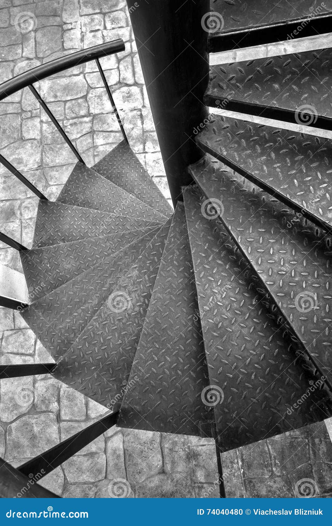 Spiral Stairs Black and White Stock Photo - Image of wood, success ...