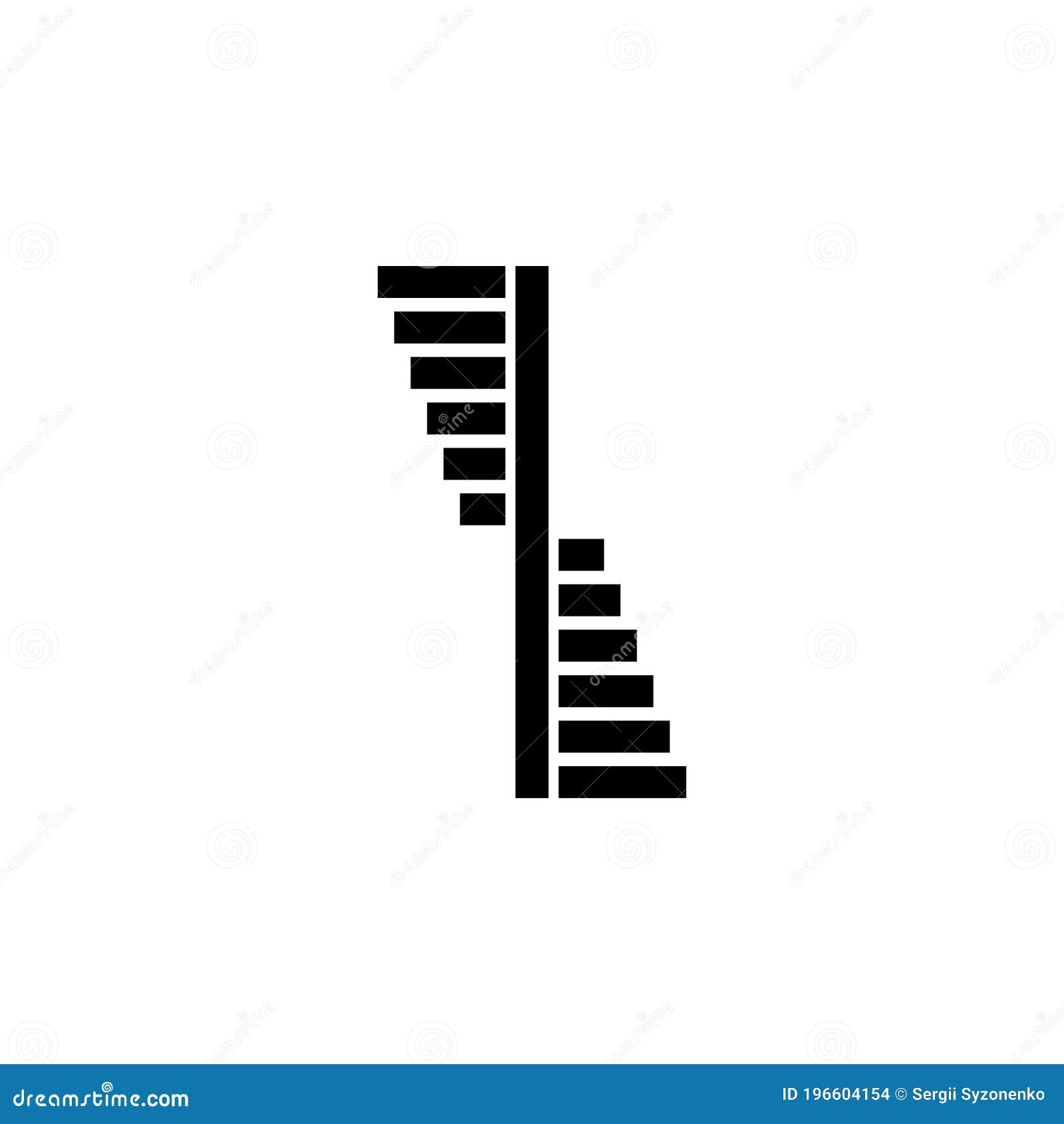 Spiral Stairs Logo, Steps Around the Central Support in a Circle ...