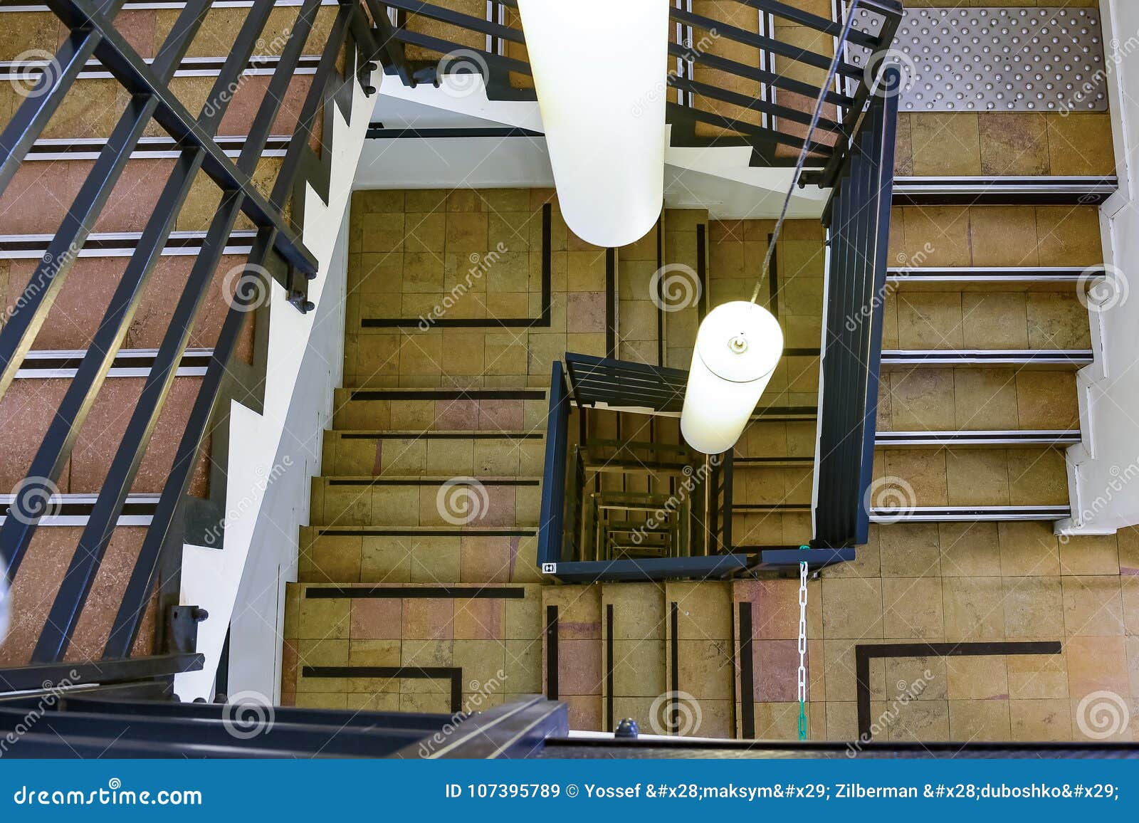 Spiral Stairs Running Ladders in a Circle. Stock Image - Image of curve ...