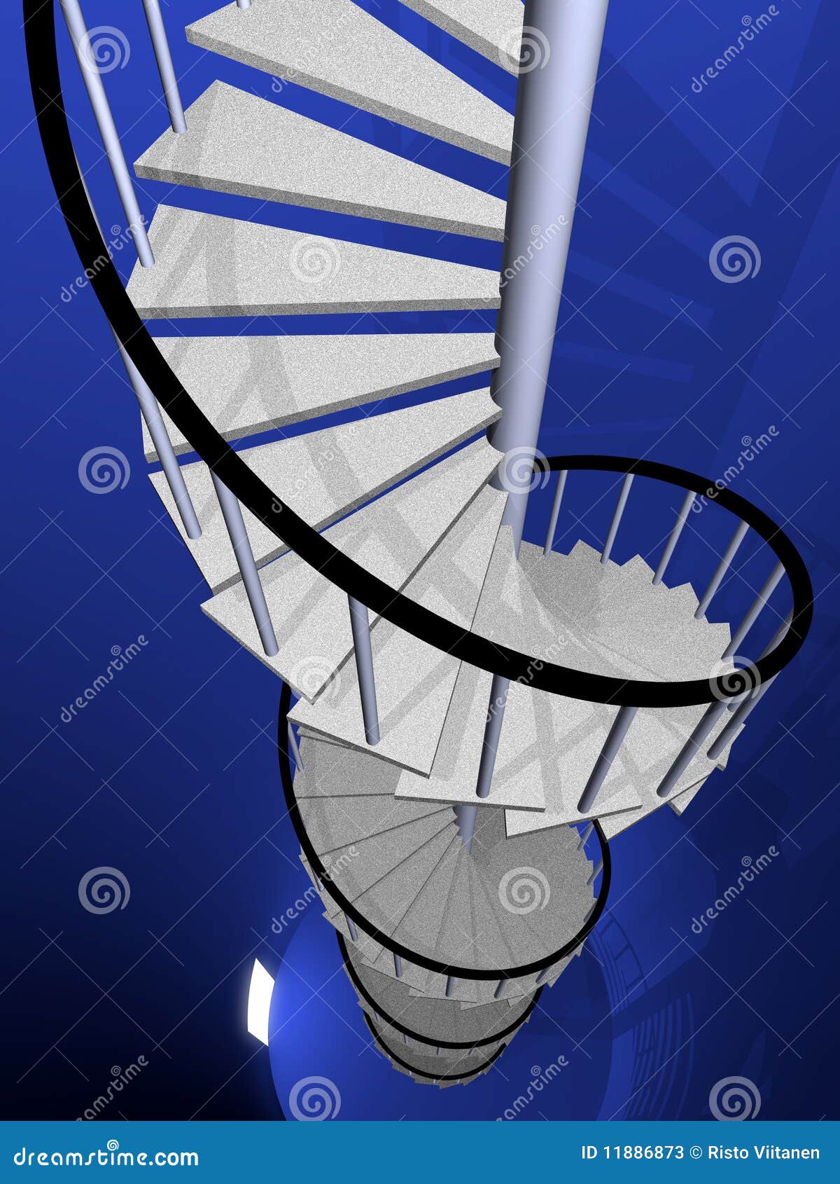 Spiral stairway stock illustration. Illustration of blue - 11886873
