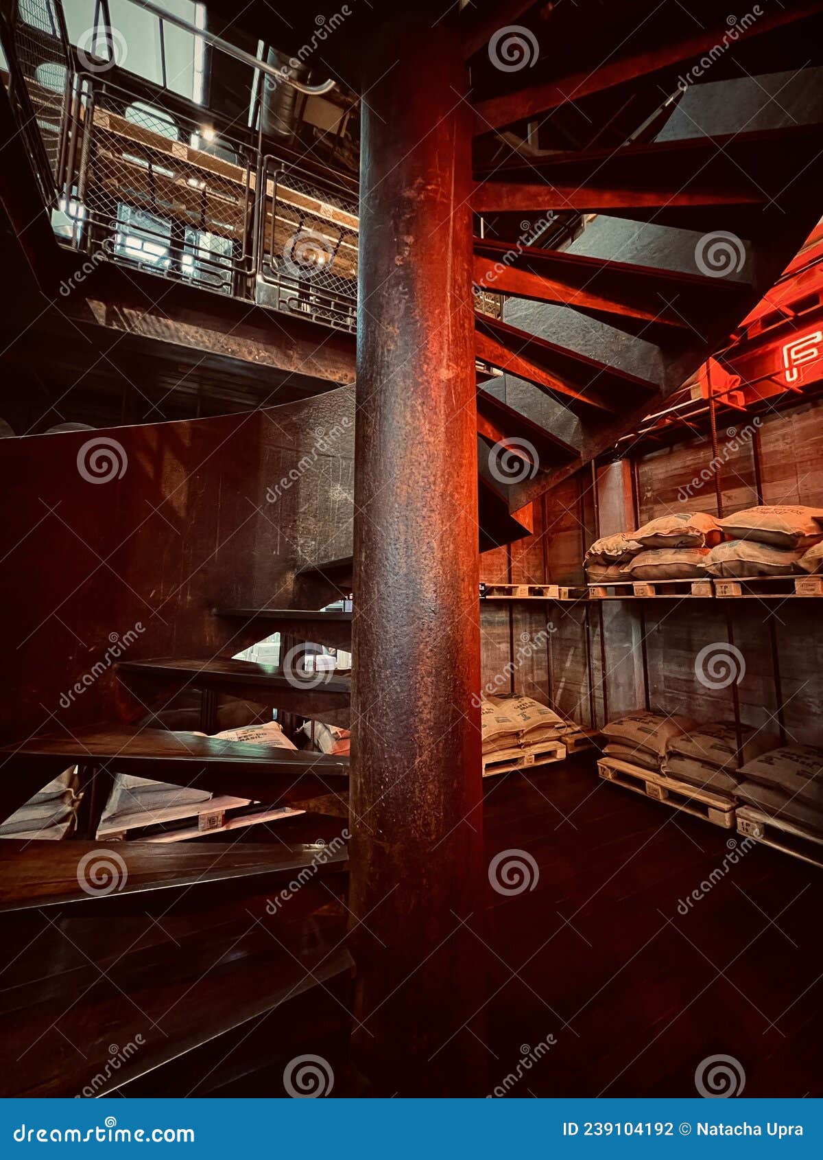 Spiral stairways stock photo. Image of roasters, stairways - 239104192