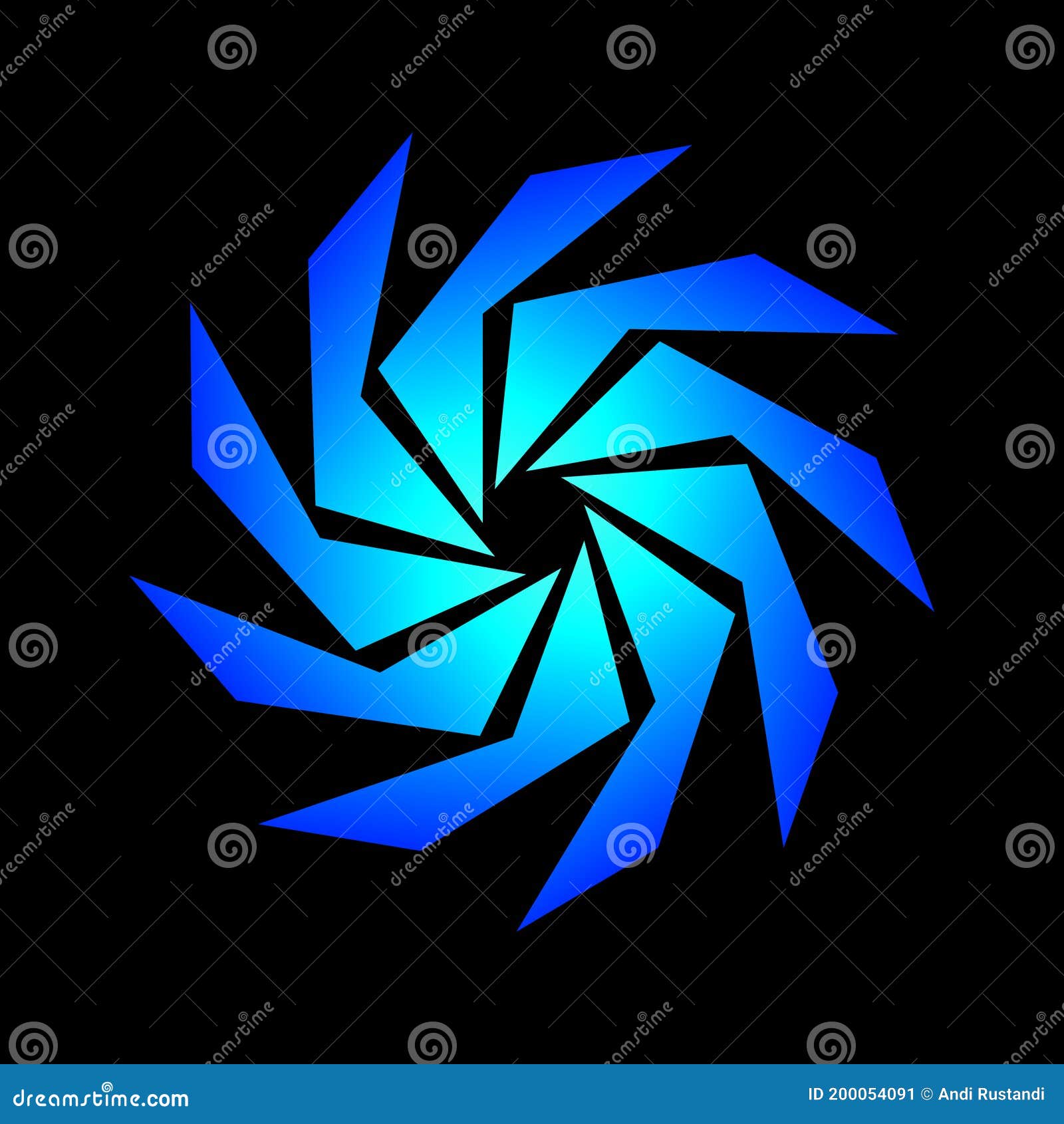 Spiral Star Grid Vector Image with Circular Transition Stock Vector ...