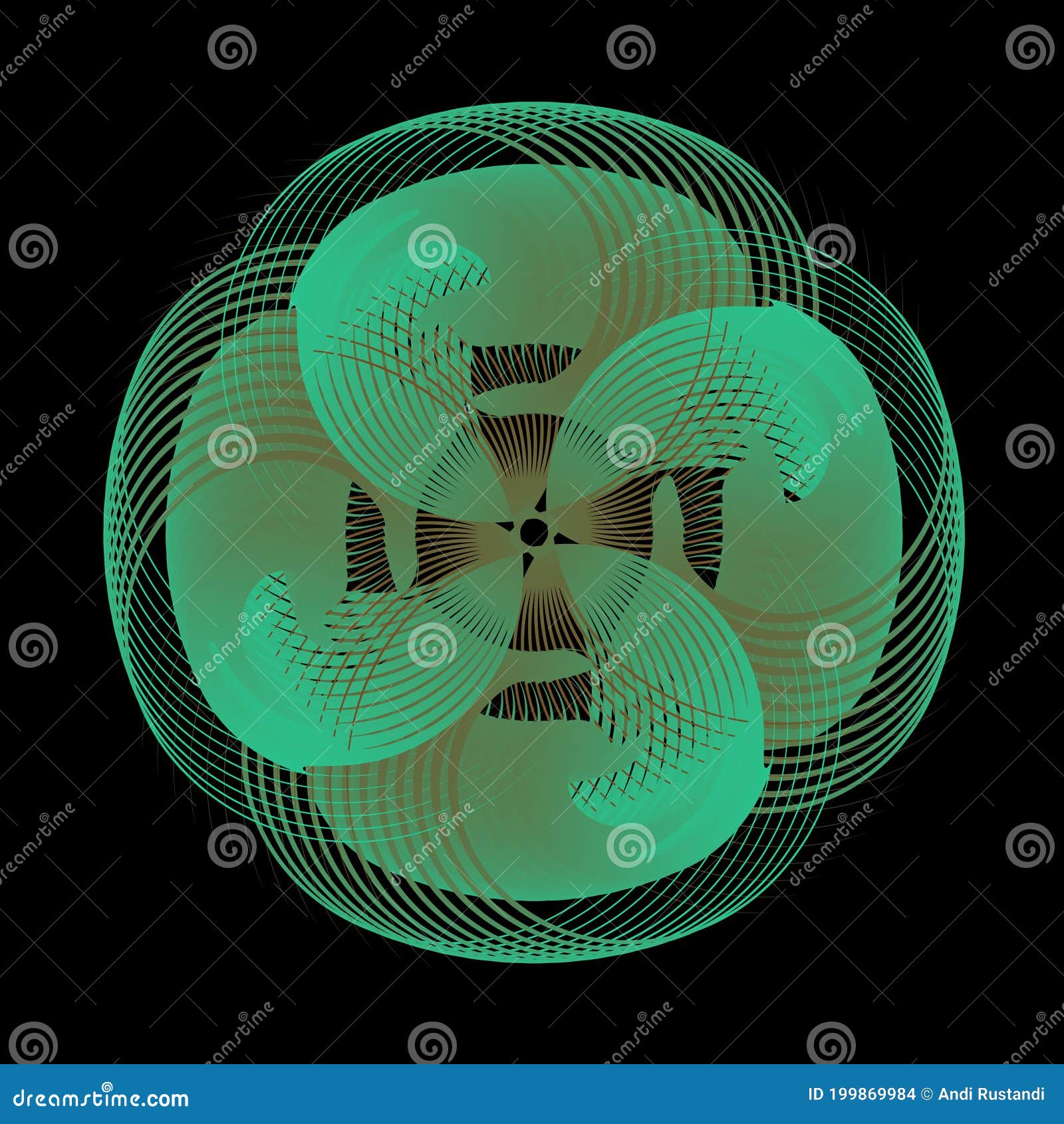 Spiral Star Grid Vector Image with Circular Transition Stock Vector ...