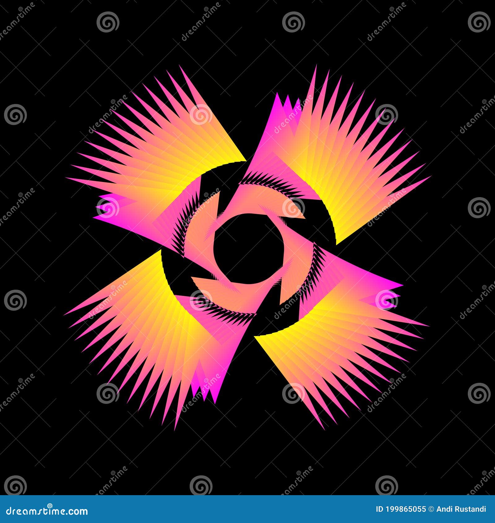 Spiral Star Grid Vector Image with Circular Transition Stock Vector ...