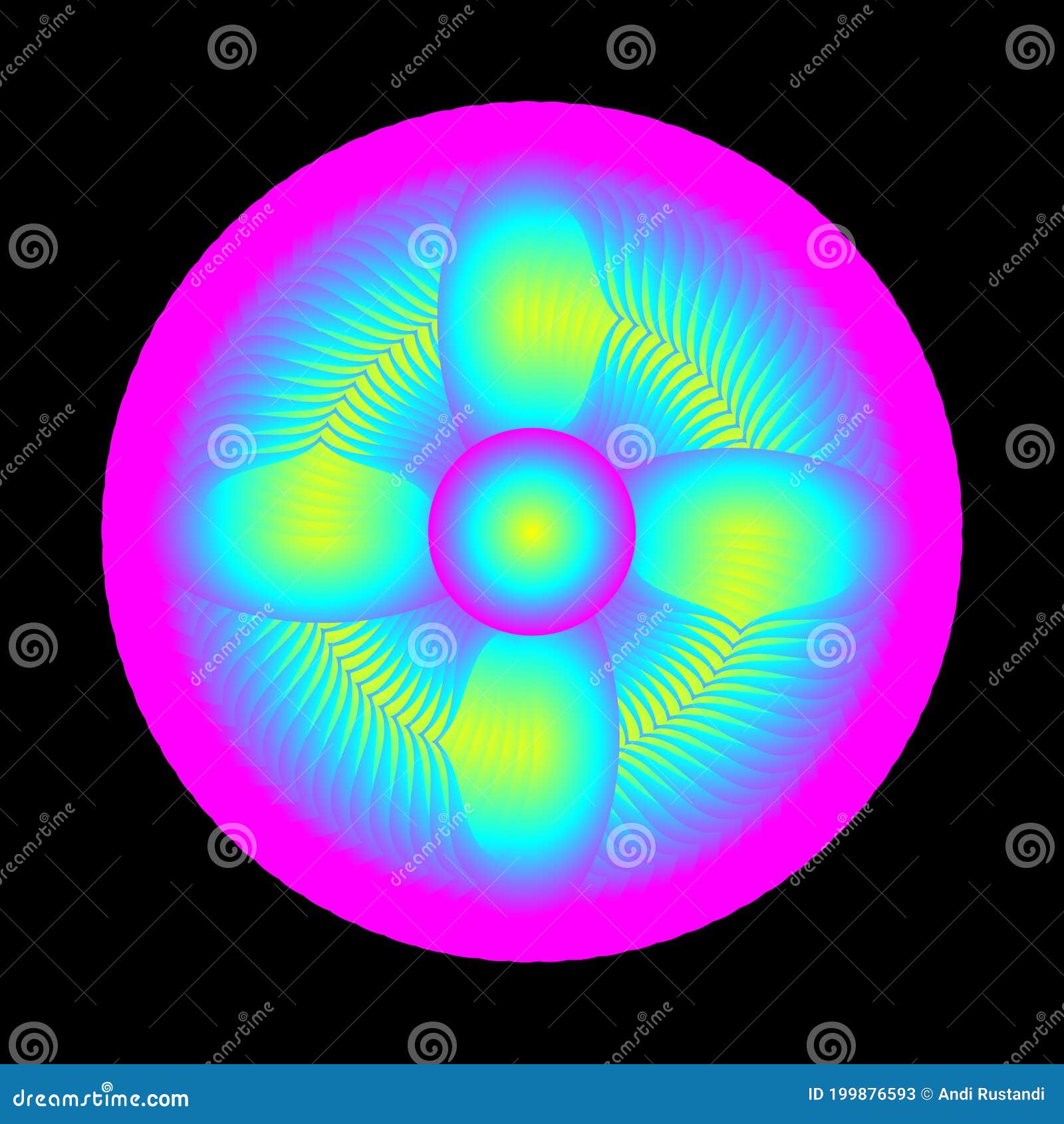 Spiral Star Grid Vector Image with Circular Transition Stock Vector ...