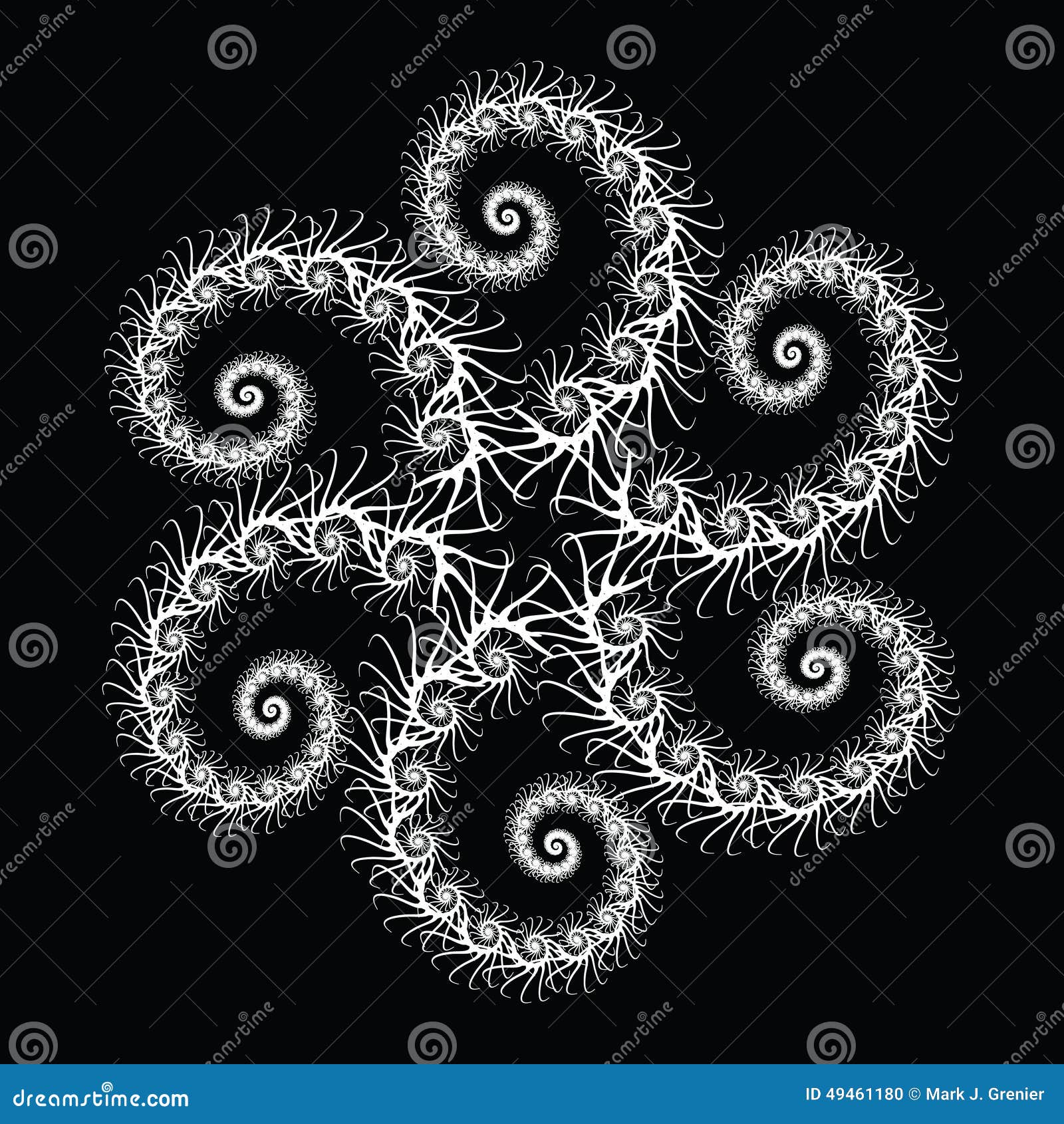 Spiral Star stock illustration. Illustration of abstract - 49461180