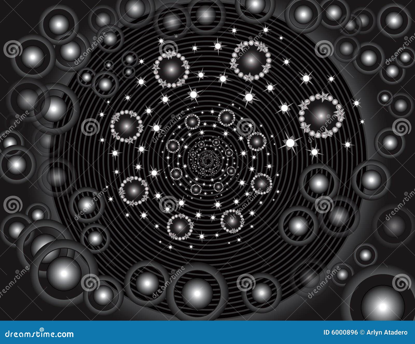 Spiral Stars stock vector. Illustration of globe, retro - 6000896